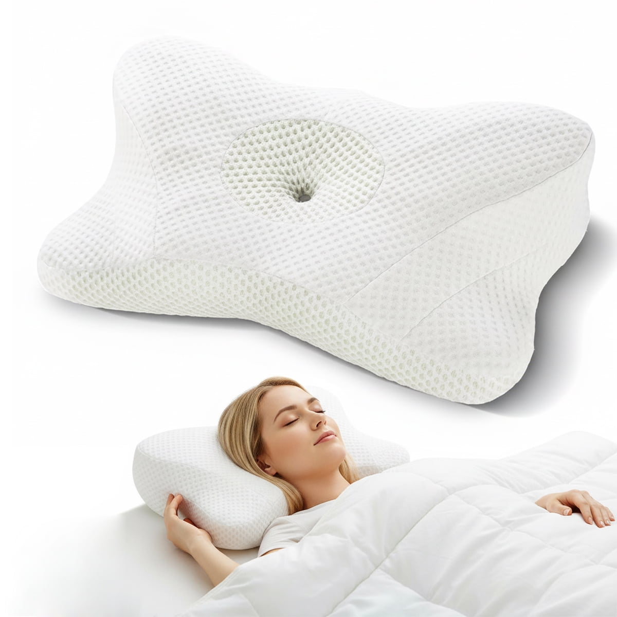 CONCETTA Ergonomic Cervical Pillow Orthopedic Cervical Pillow for Neck ...