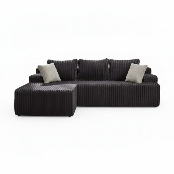 CONCETTA Modular Sectional Sofa with Plush Corduroy, Deep Seat, No ...