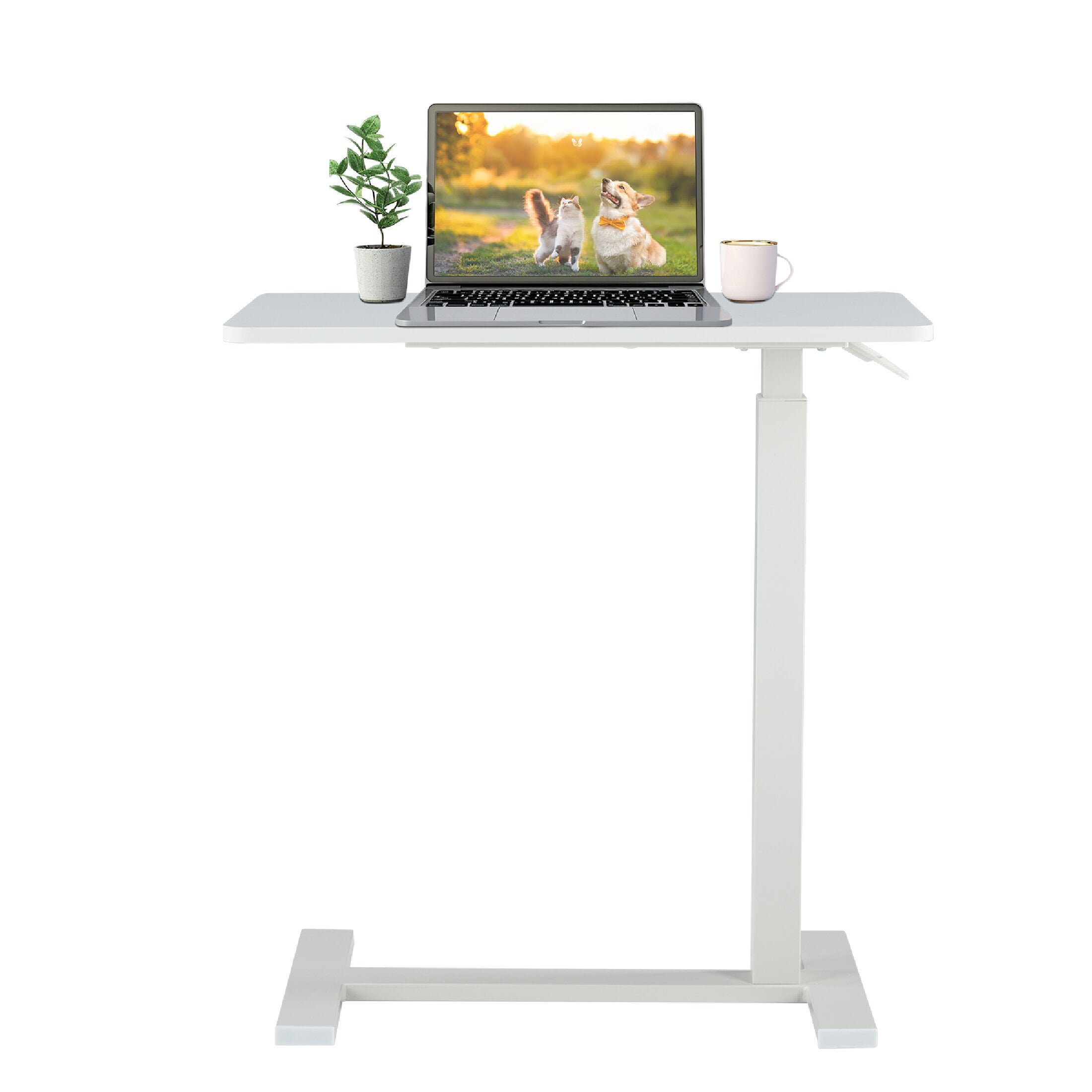 CONCETTA Overbed Bedside Table, Adjustable Height Hospital Style Table ...