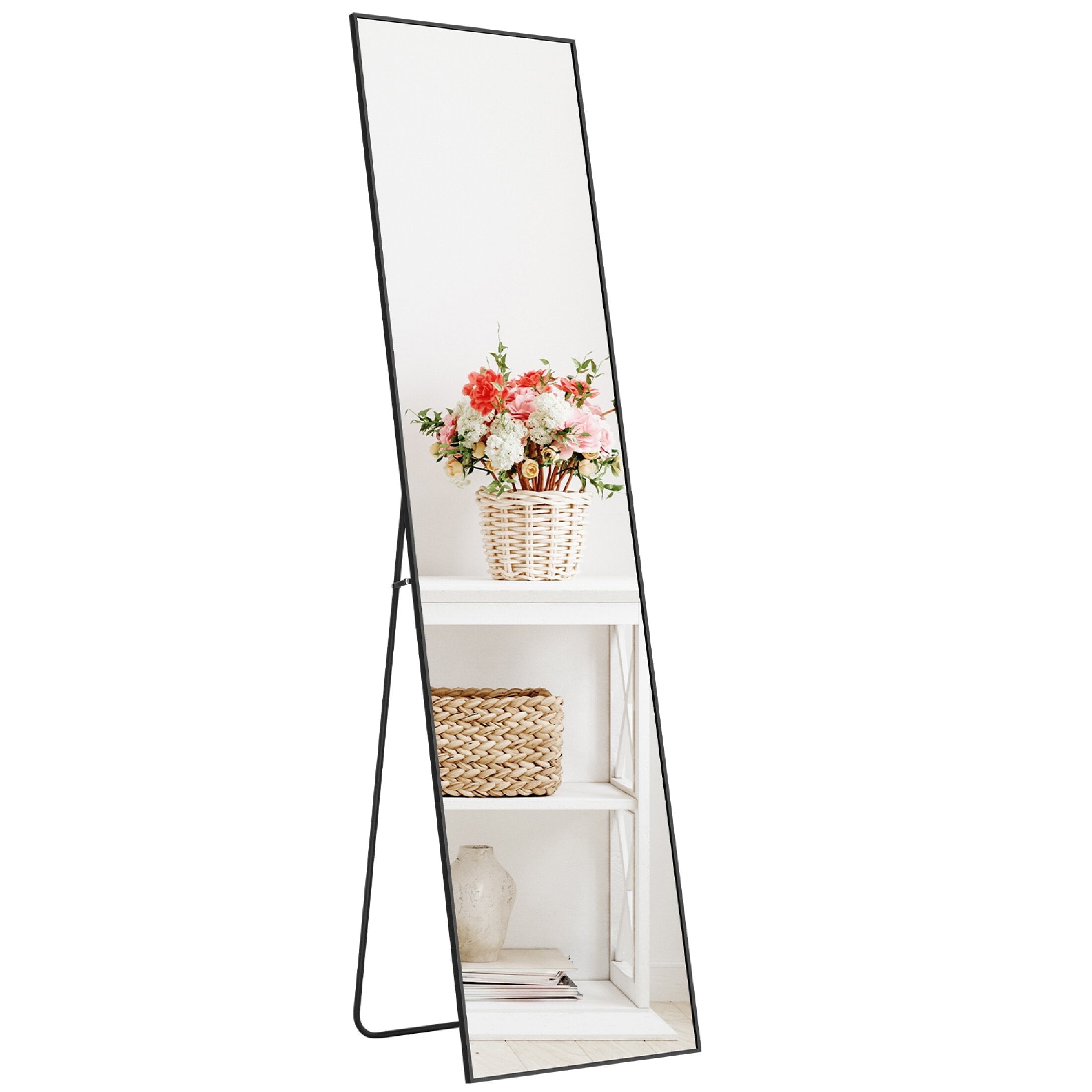 CONCETTA Rectangle Full Length Mirror, 59"x16" Standing Mirror Floor ...
