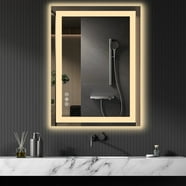 Full Size Frameless Back LED Lighted Anti-Fog Tempered Glass Bathroom ...