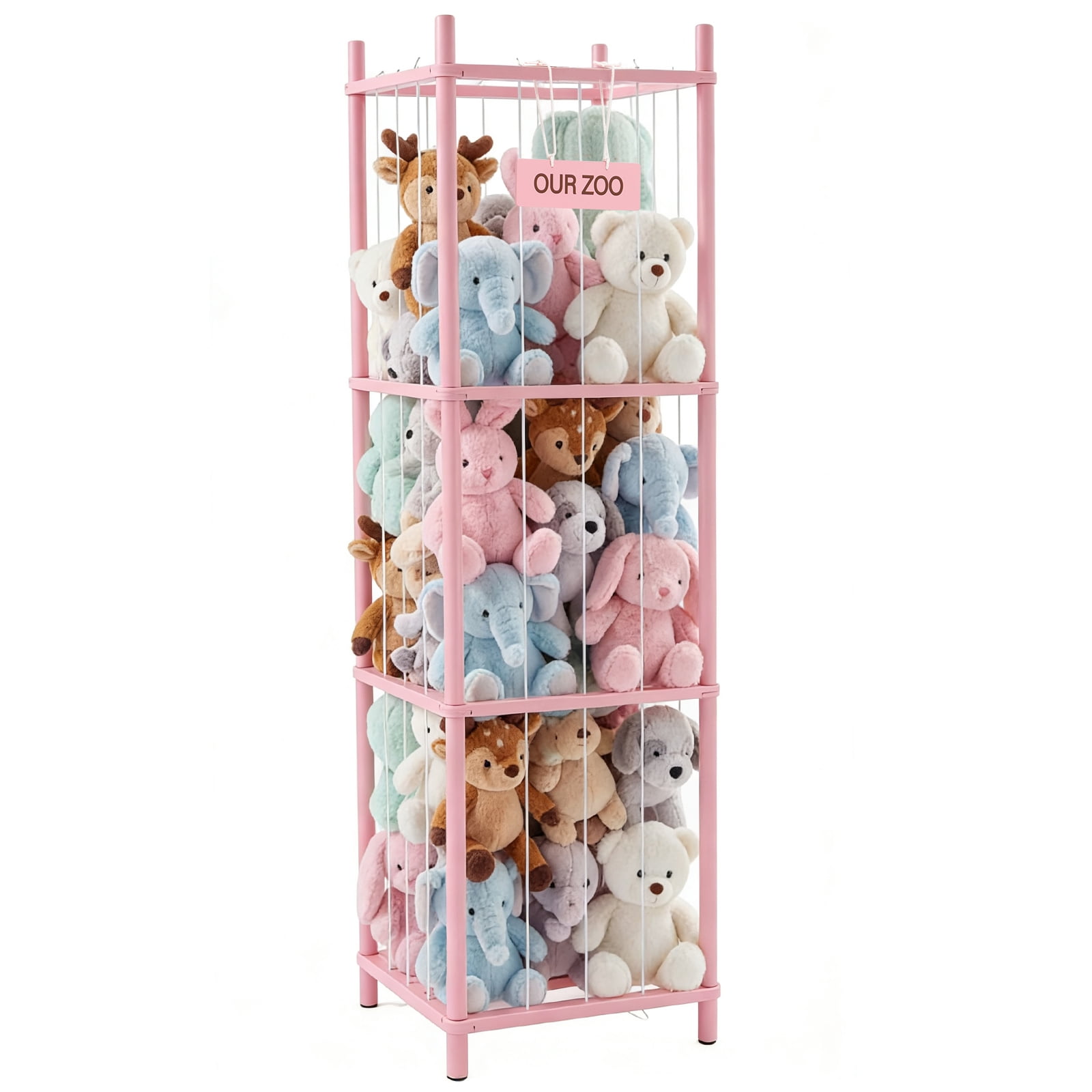 CONCETTA Toy Storage Organizer, Wooden Toy Holder Cage - Holds 40 ...