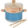 CONCORD 10" Stainless Steel Steamer Pot with Natural Bamboo Steamer 24 ...