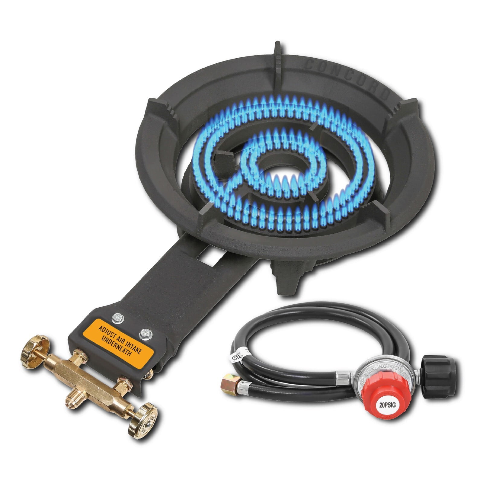 CONCORD 13" Roadster Burner Cast Iron Single Propane Wok Burner ...