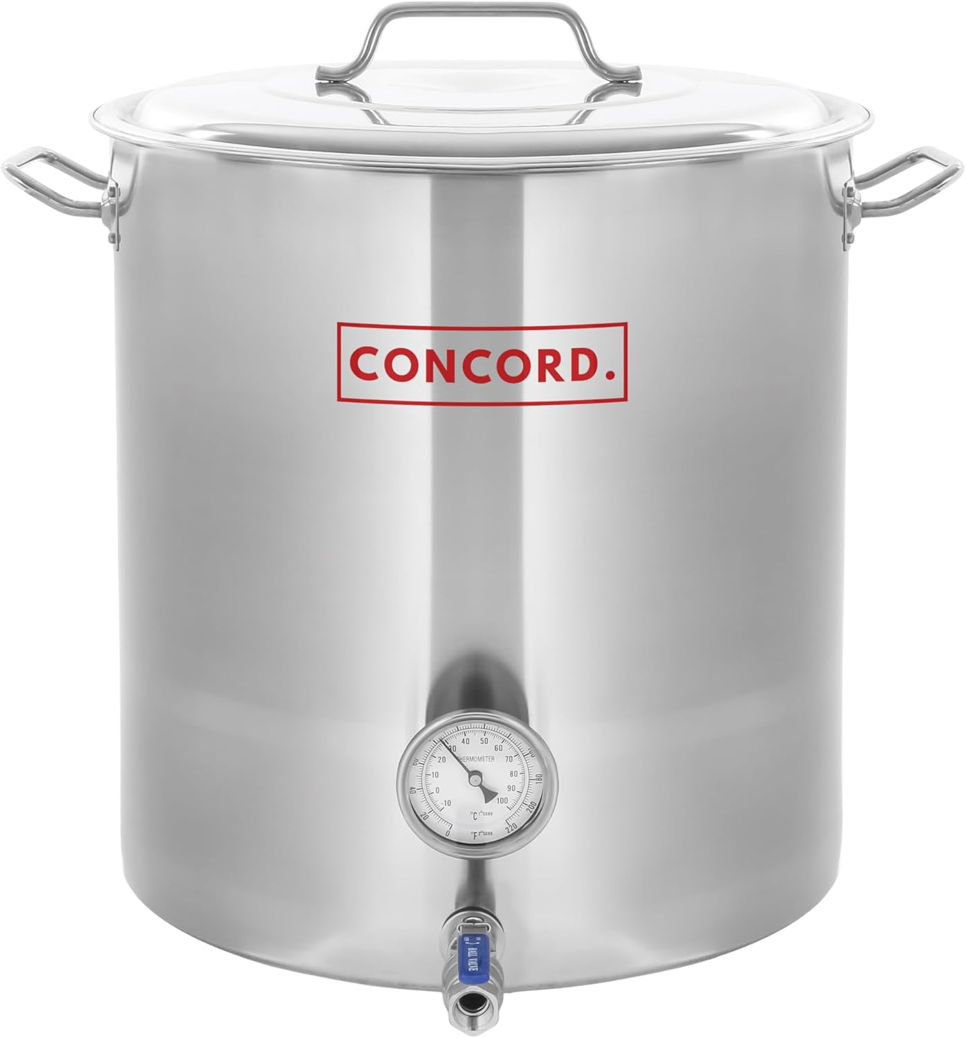 CONCORD 20-Quart Stainless Steel Brewing Kettle with Weldless Fittings ...