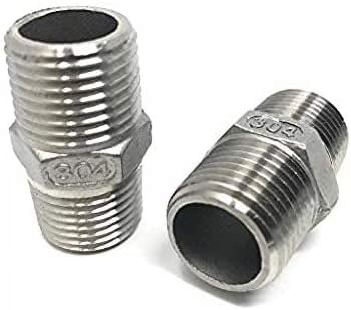 CONCORD 304 Stainless Steel 1/2" NPT to 1/2" NPT Hex Nipple Home Brew ...