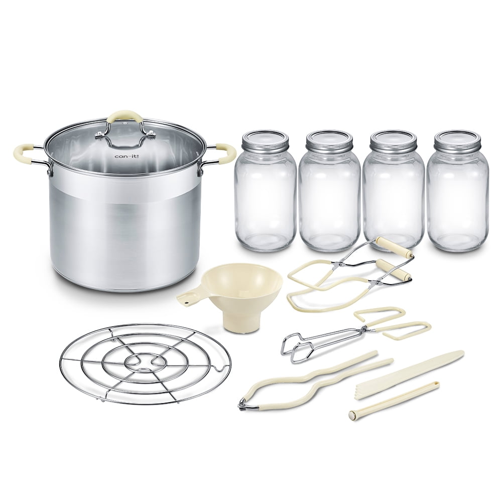 CONCORD CAN-IT Stainless Steel Canning Pot Set. Includes Canning Rack ...