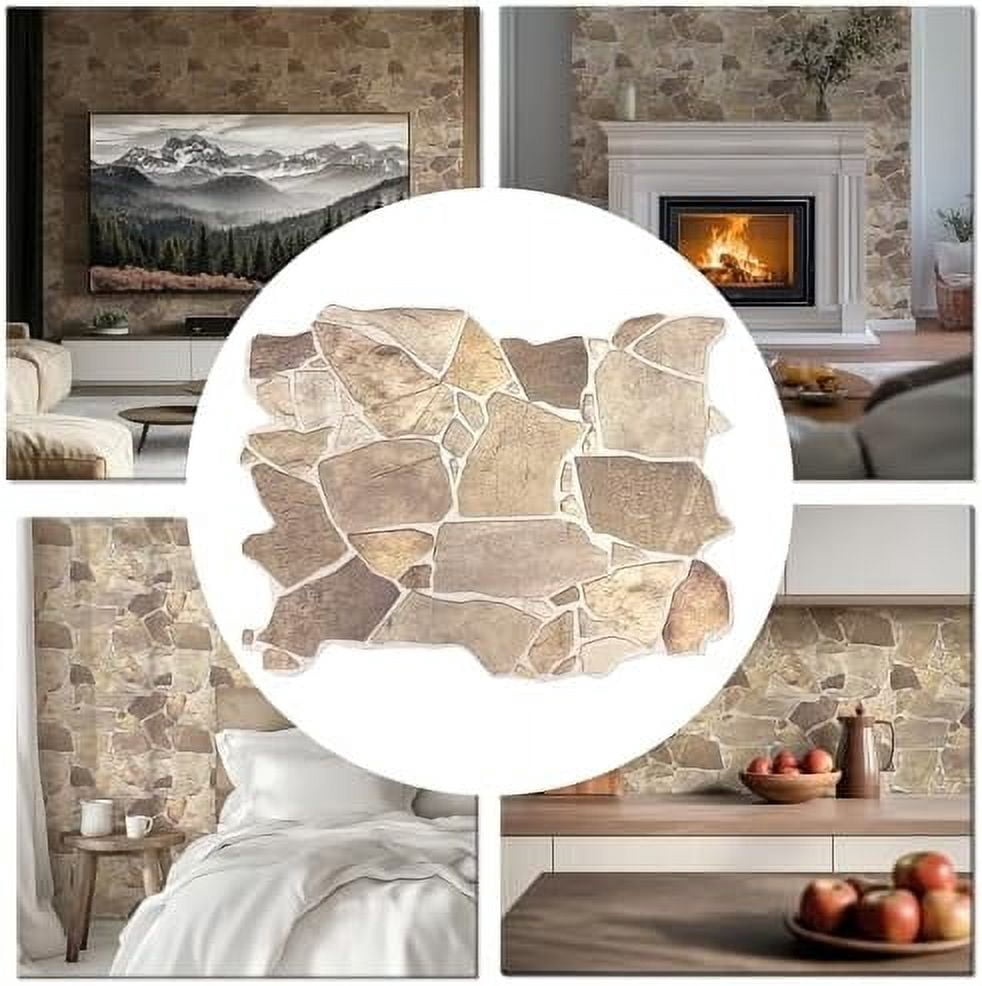 CONCORD WALLCOVERINGS ™ Retro-Art 3D Faux Stone Wall Panels, Pack of 20 ...