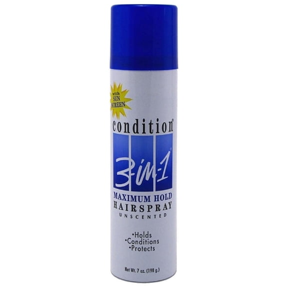 CONDITION 3-In-1 Maximum Hold Hairspray, Unscented 7 oz - Walmart.com