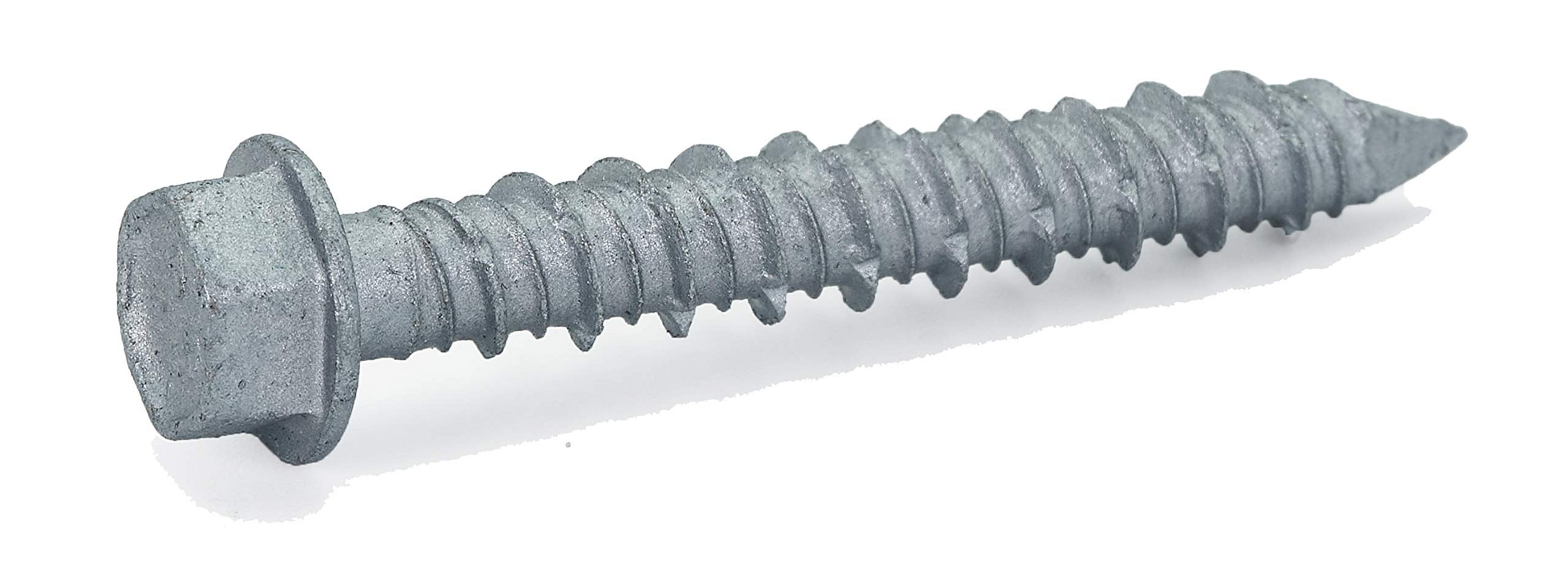 CONFAST 1/4" x 1-3/4" Concrete Screws 410 Stainless Steel Hex with ...