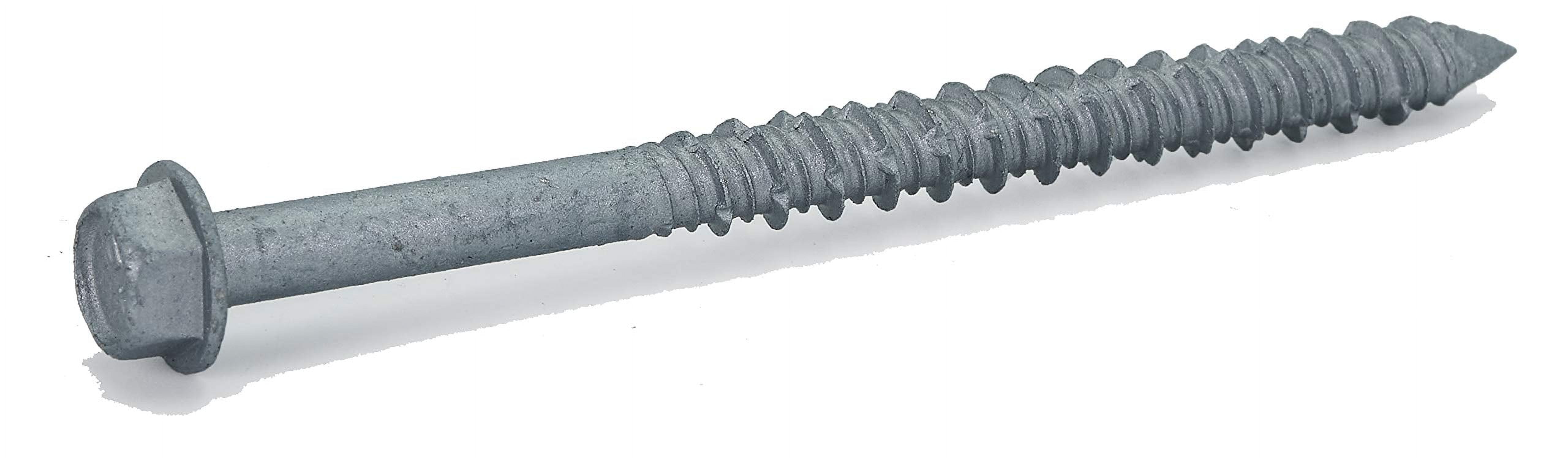 CONFAST 1/4" x 3-1/4" Concrete Screws 410 Stainless Steel Hex with ...