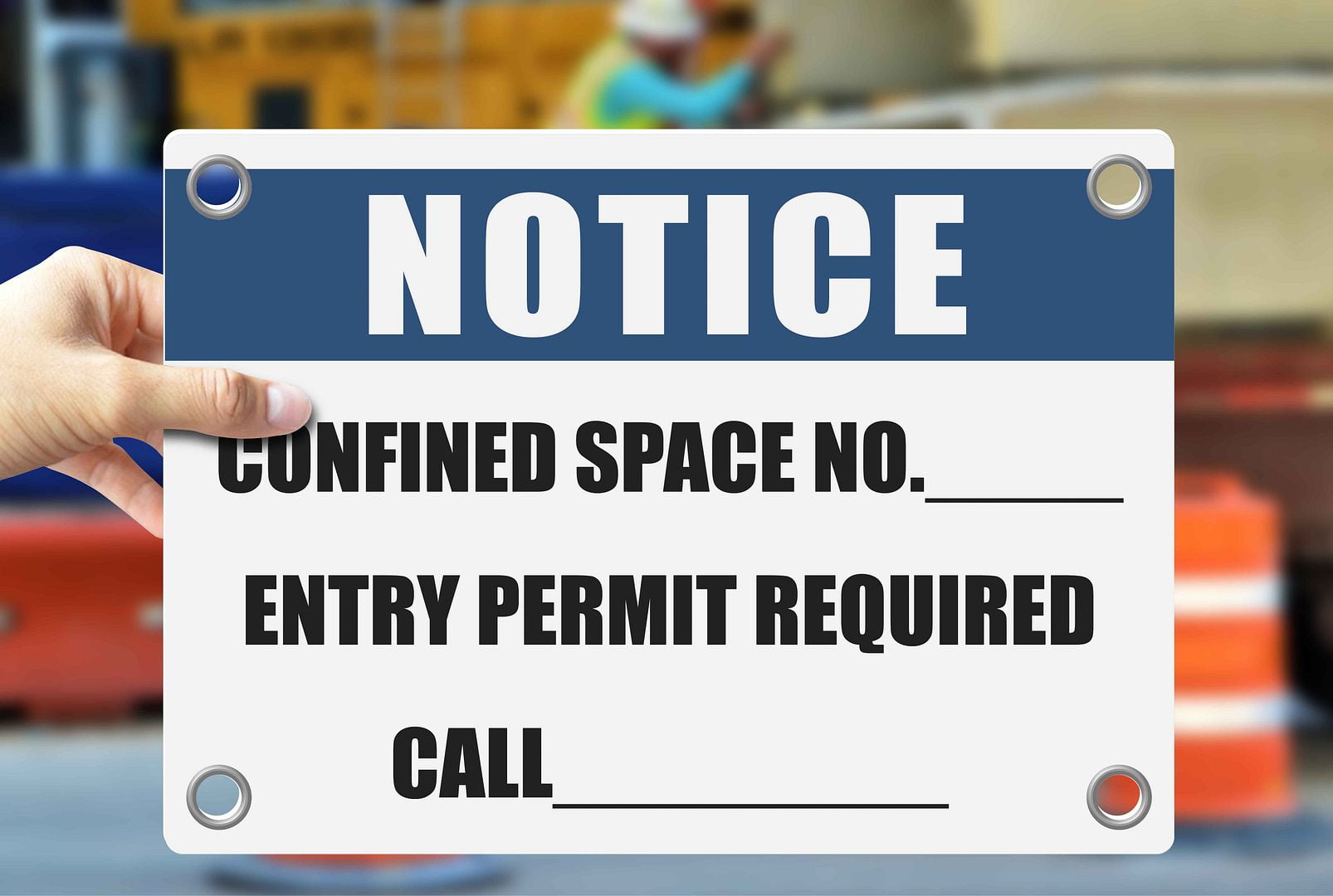 CONFINED SPACE NO ENTRY PERMIT REQUIRED CALL | Warning Notice Caution ...