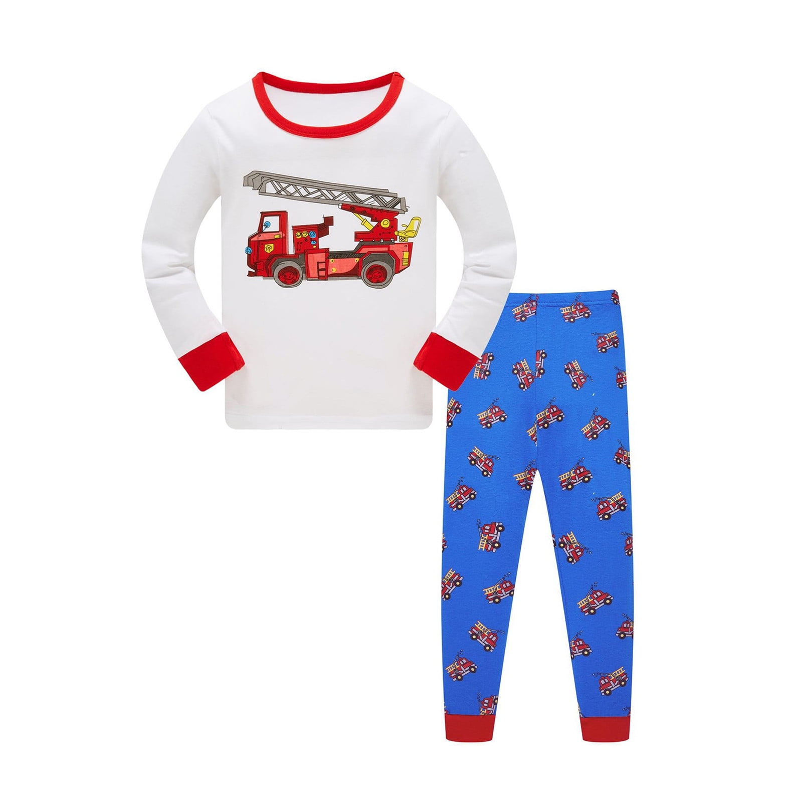 CONFREE Baby Boys 2-Piece Pajama Set Long Sleeve Cartoon Graphic Prints ...