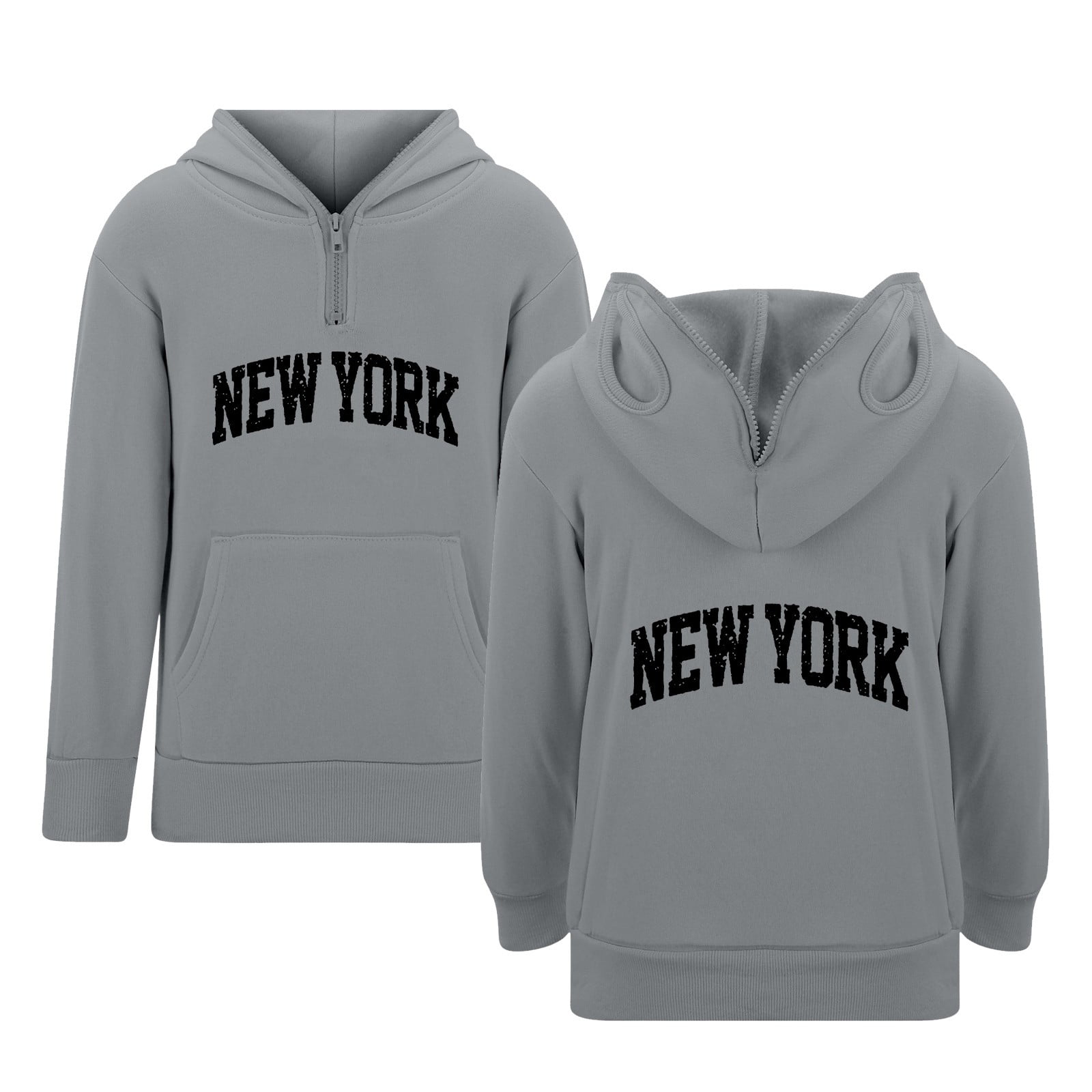 CONFREE Cute Hoodie For Boy Long Sleeve Boys Pullover Hoodies Half Zip ...