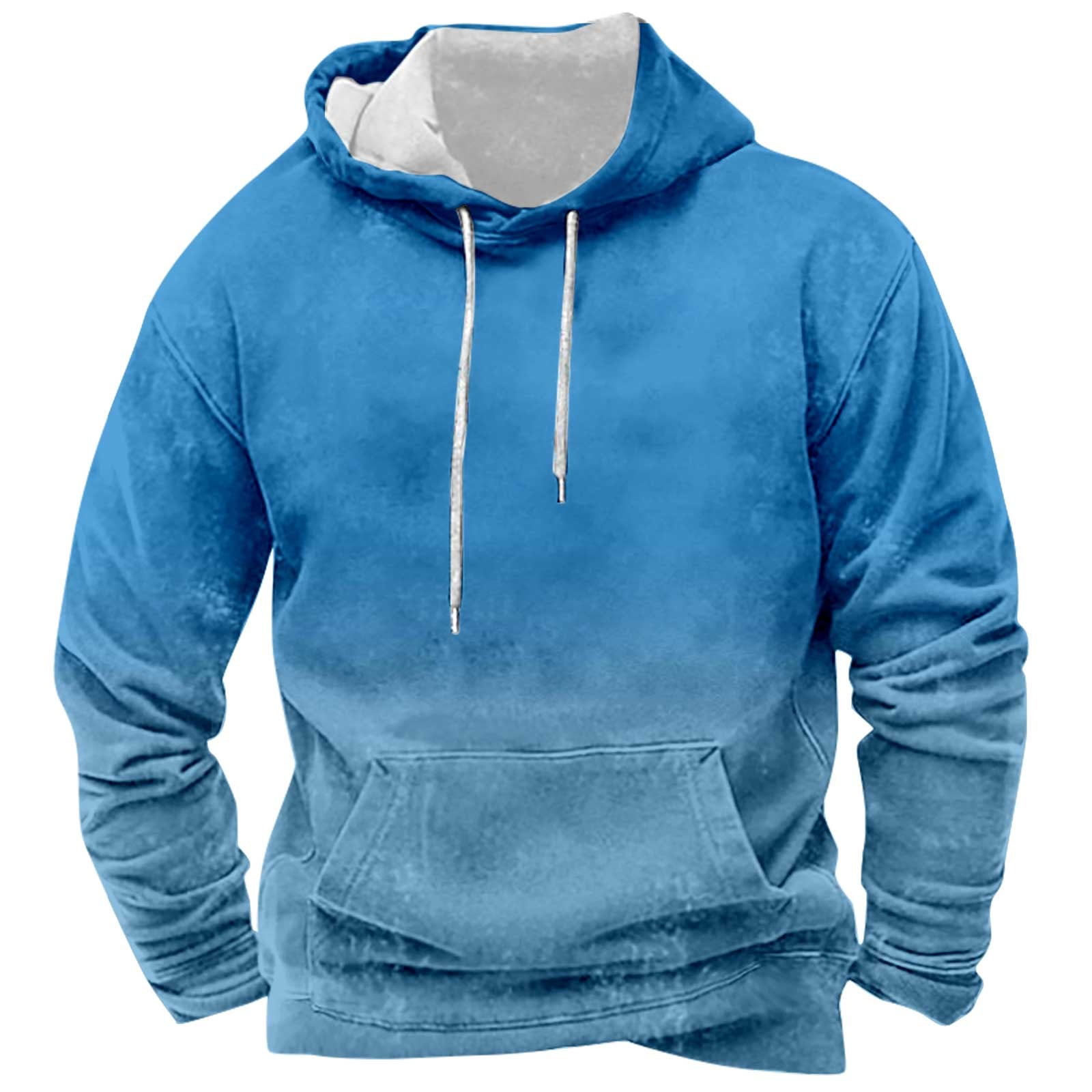 CONFREE Men's Hoodie Gradient Color Hoodies For Men Long Sleeve Casual ...