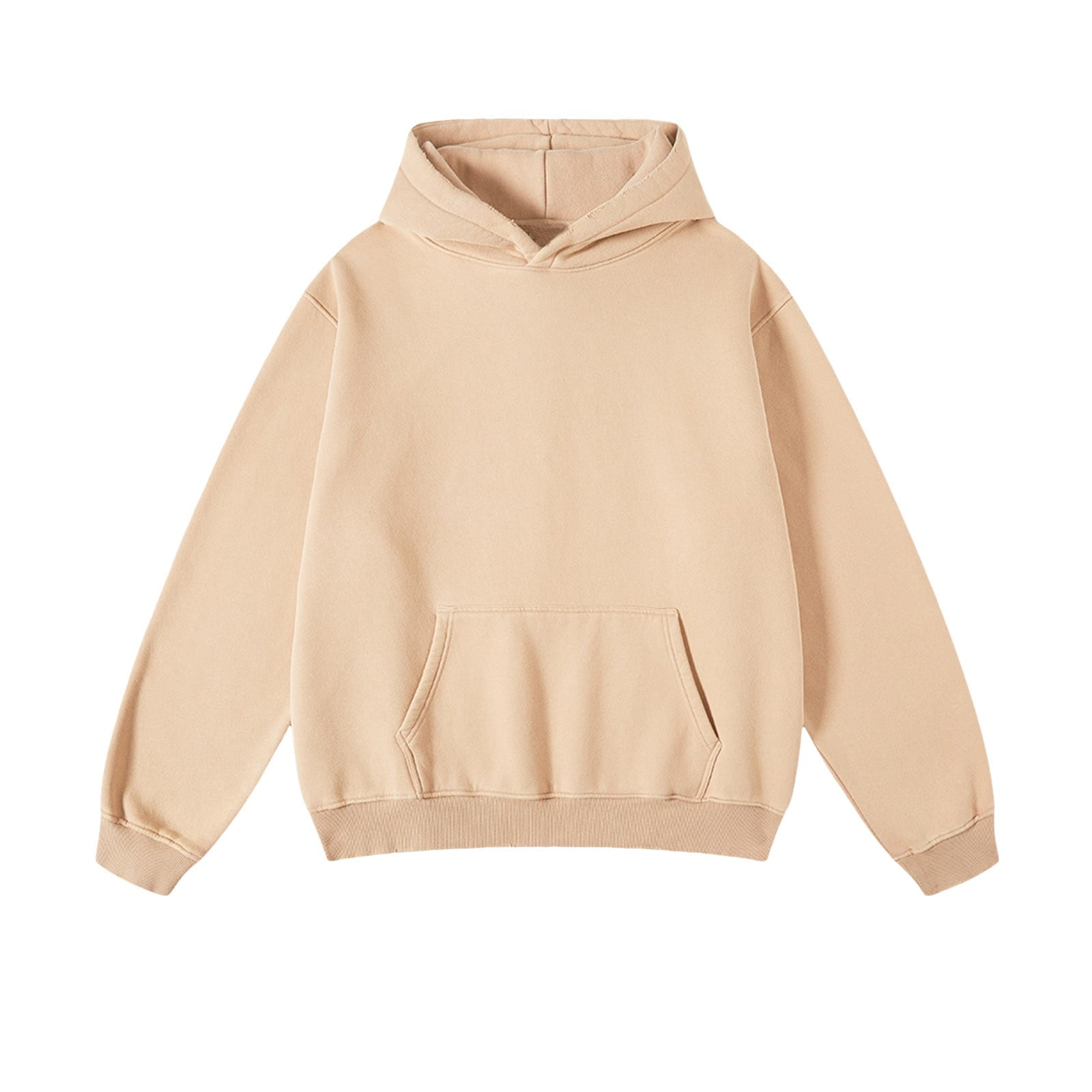 CONFREE Men's Hoodie Solid Color Hoodies For Men Retro Long Sleeve ...