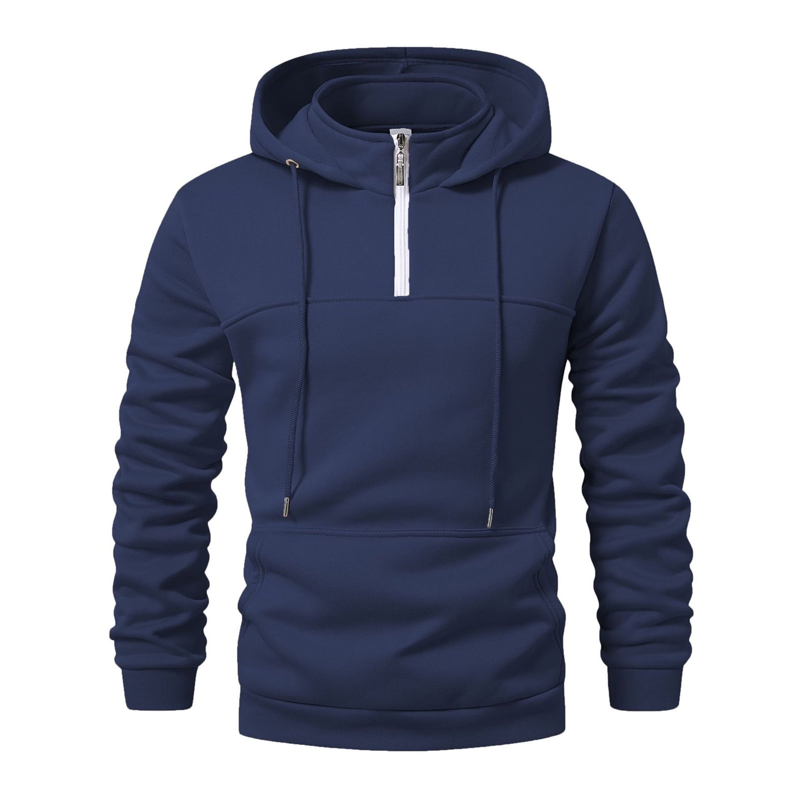 CONFREE Men's Hoodies Solid Color Hoodies For Men Half Zip Long Sleeve ...