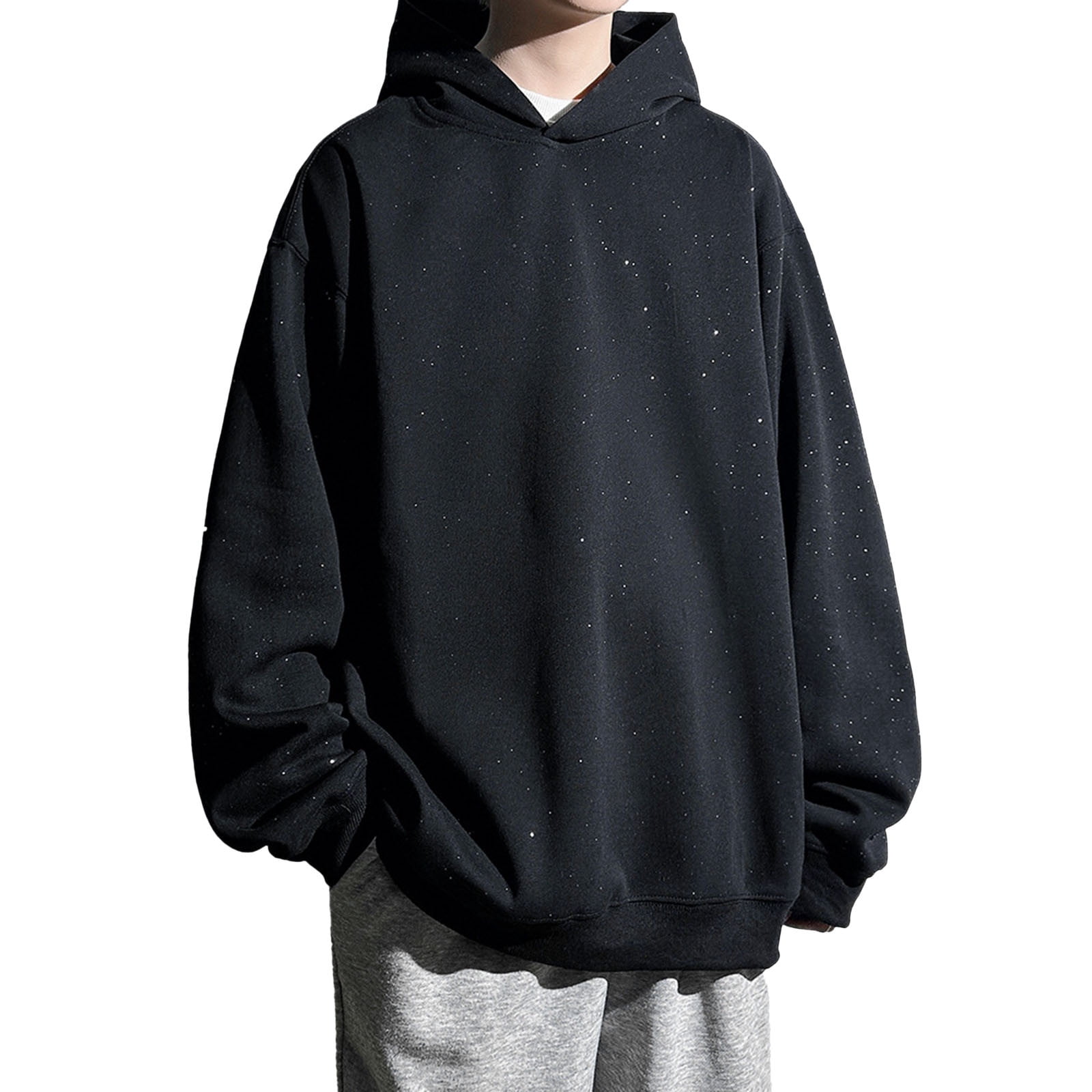 CONFREE Mens Hoodie Solid Color Hoodies For Men Long Sleeve Casual ...