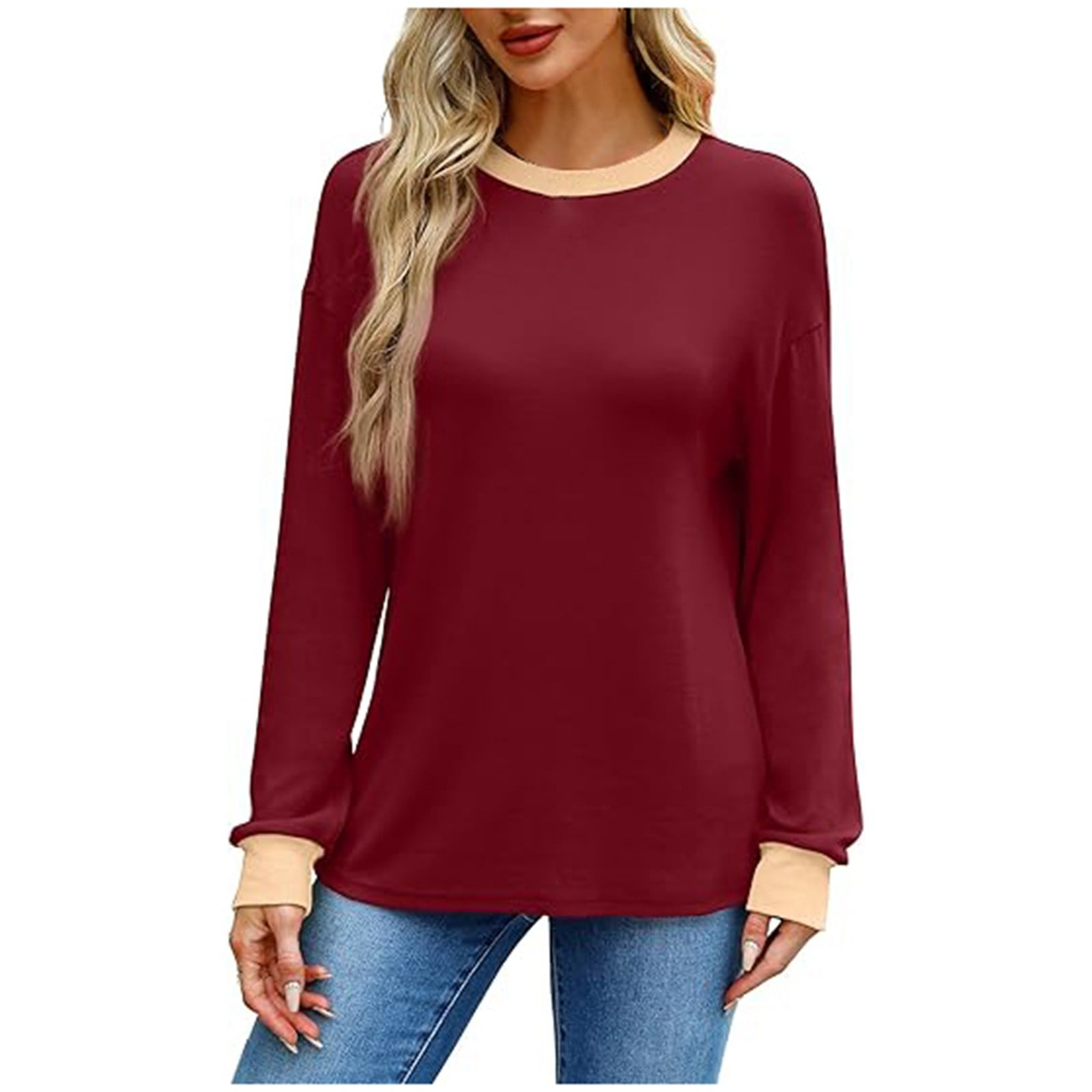 CONFREE Oversized Sweatshirts For Women Long Sleeve Ladys Sweatshirt ...