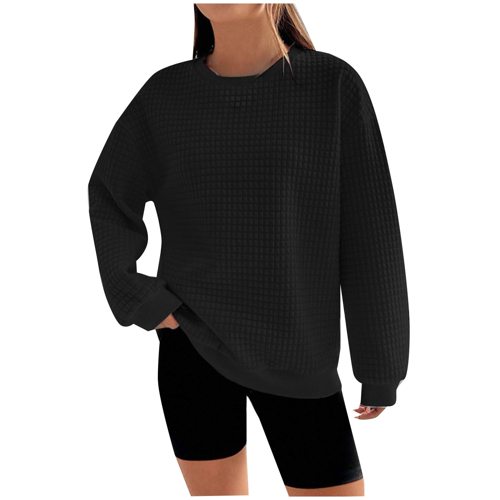 CONFREE Oversized Sweatshirts For Women Long Sleeve Ladys Sweatshirt ...