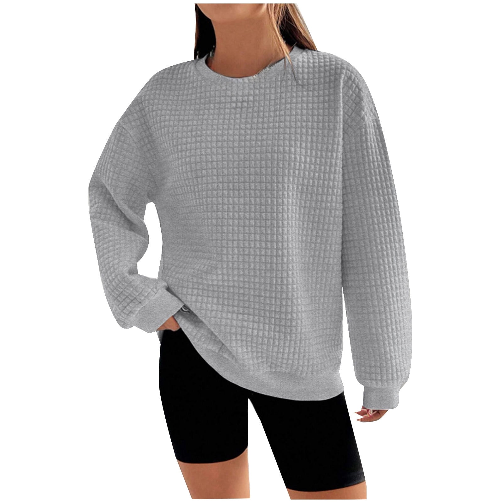 CONFREE Oversized Sweatshirts For Women Long Sleeve Ladys Sweatshirt ...