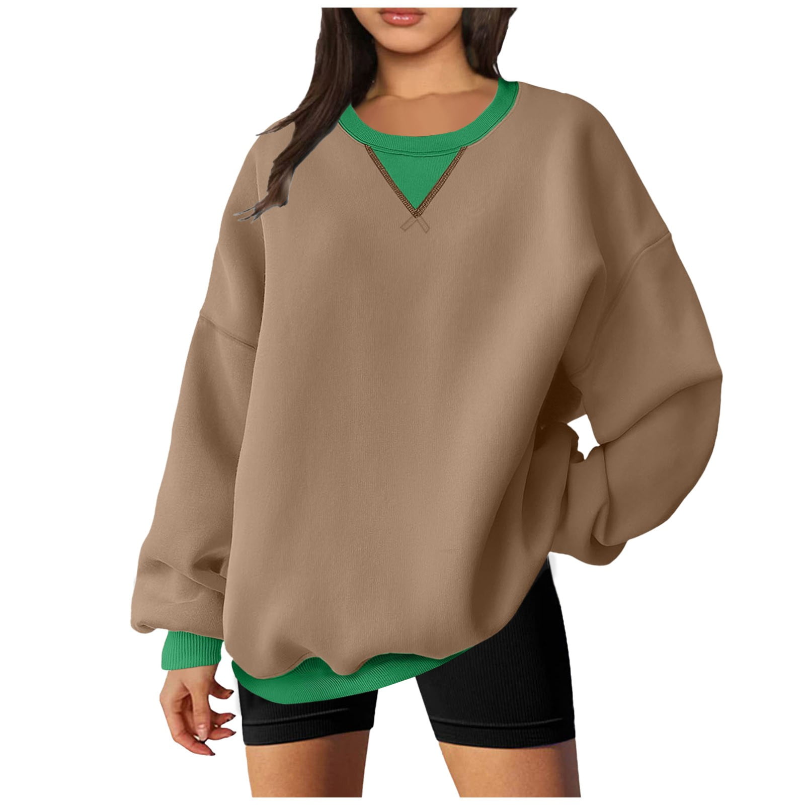 CONFREE Sweatshirts For Women Long Sleeve Ladys Sport Sweatshirt Solid ...