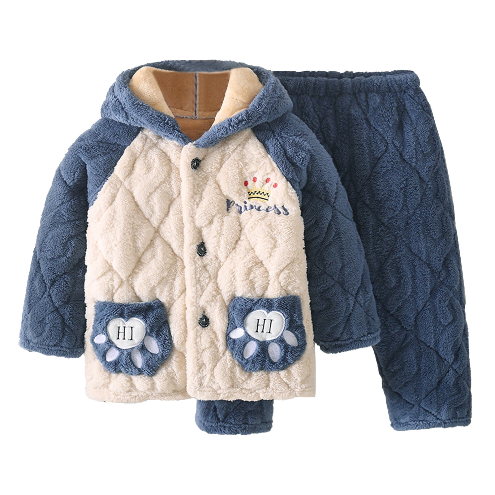 CONFREE Toddler Boy Clothes Pajamas Long Sleeve Patchwork Color Warm ...