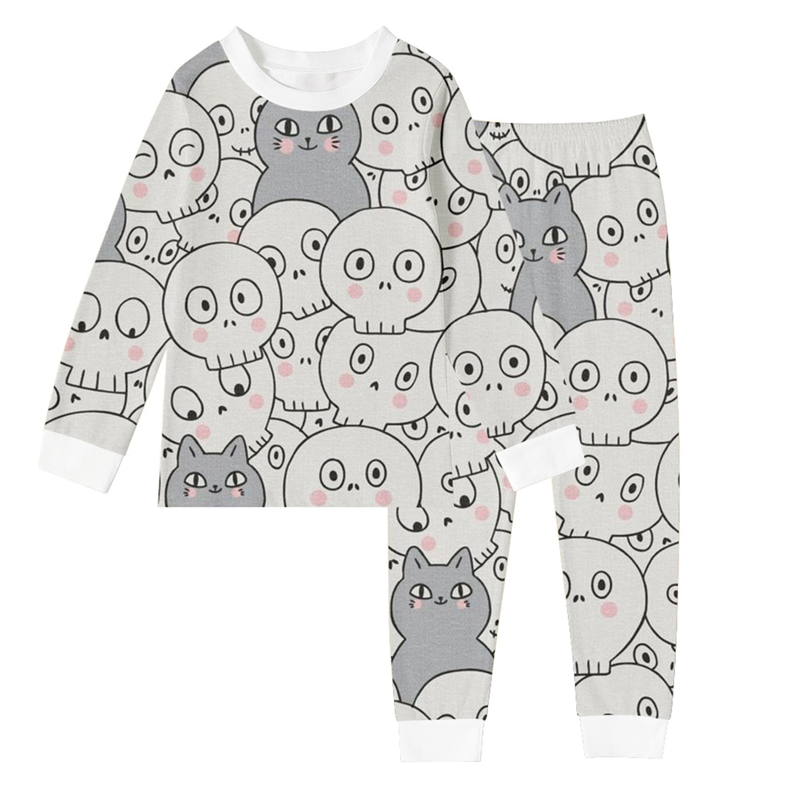 CONFREE Toddler Boy Halloween Clothes Pajamas Long Sleeve Cartoon ...