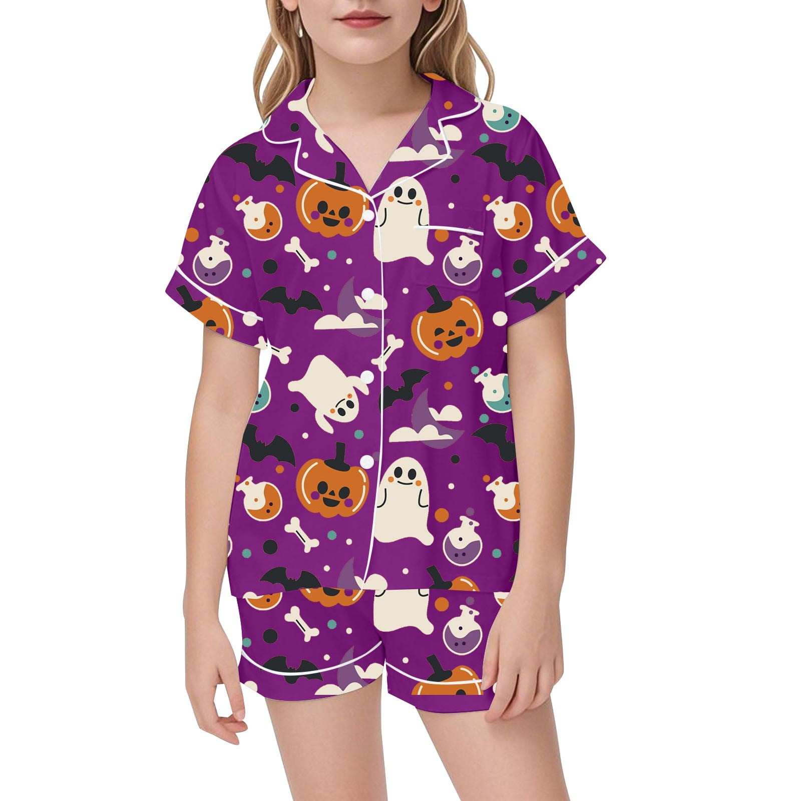 CONFREE Toddler Boy Halloween Clothes Pajamas Short Sleeve Cartoon ...