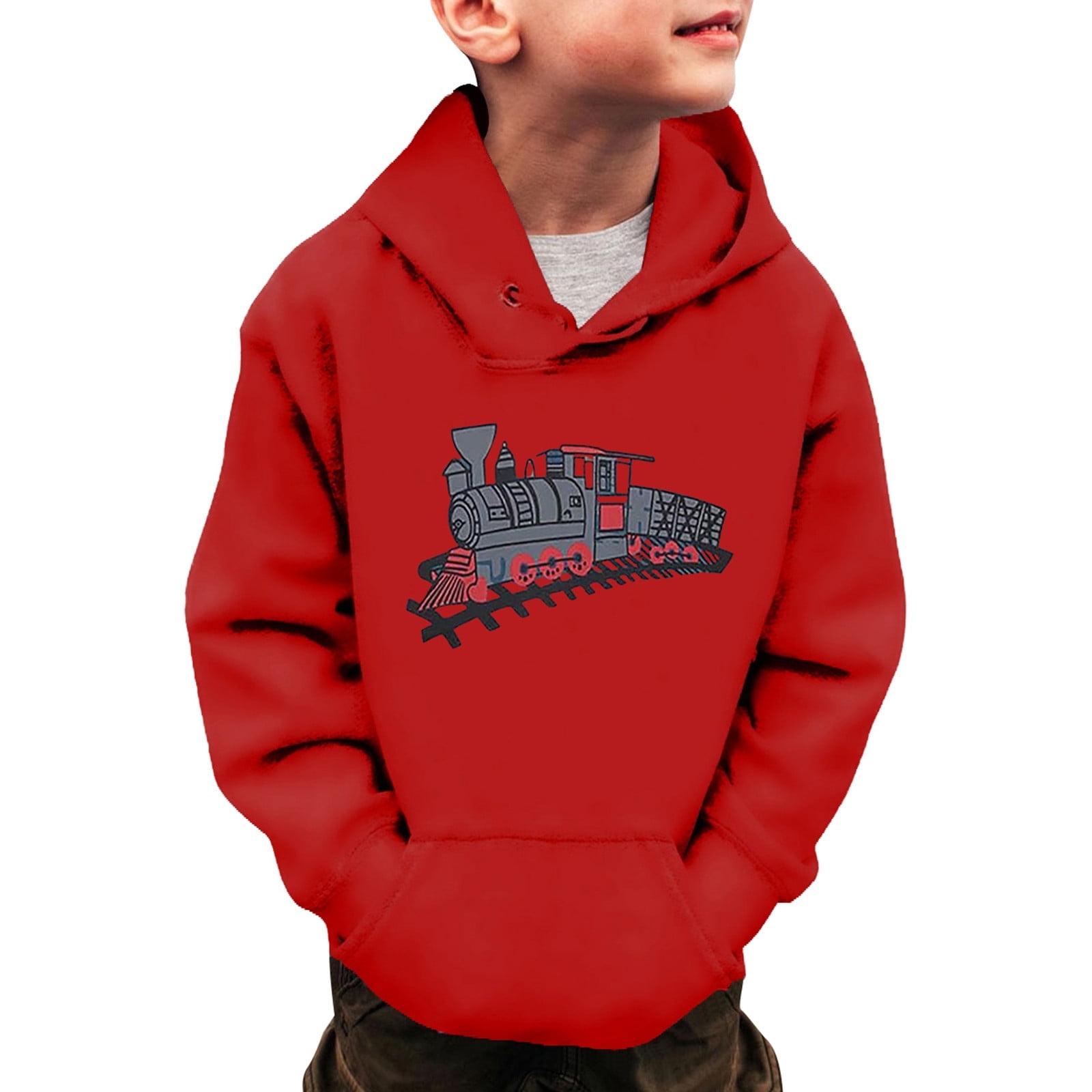 CONFREE Toddler Boys Hoodie Long Sleeve Boys Pullover Hoodies Cartoon ...