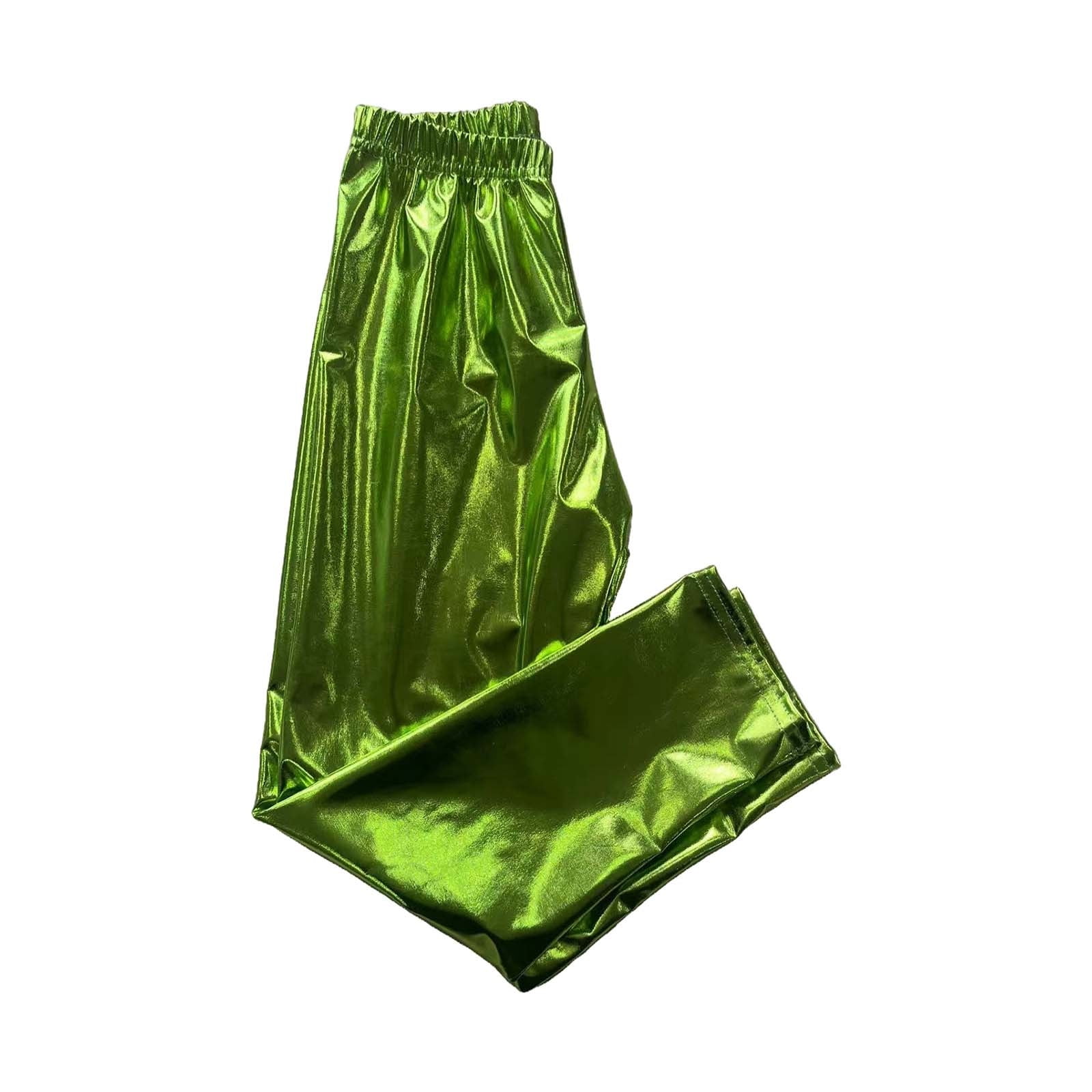 CONFREE Toddler Girls Leggings Solid Color Metallic Shinny Leggings for ...