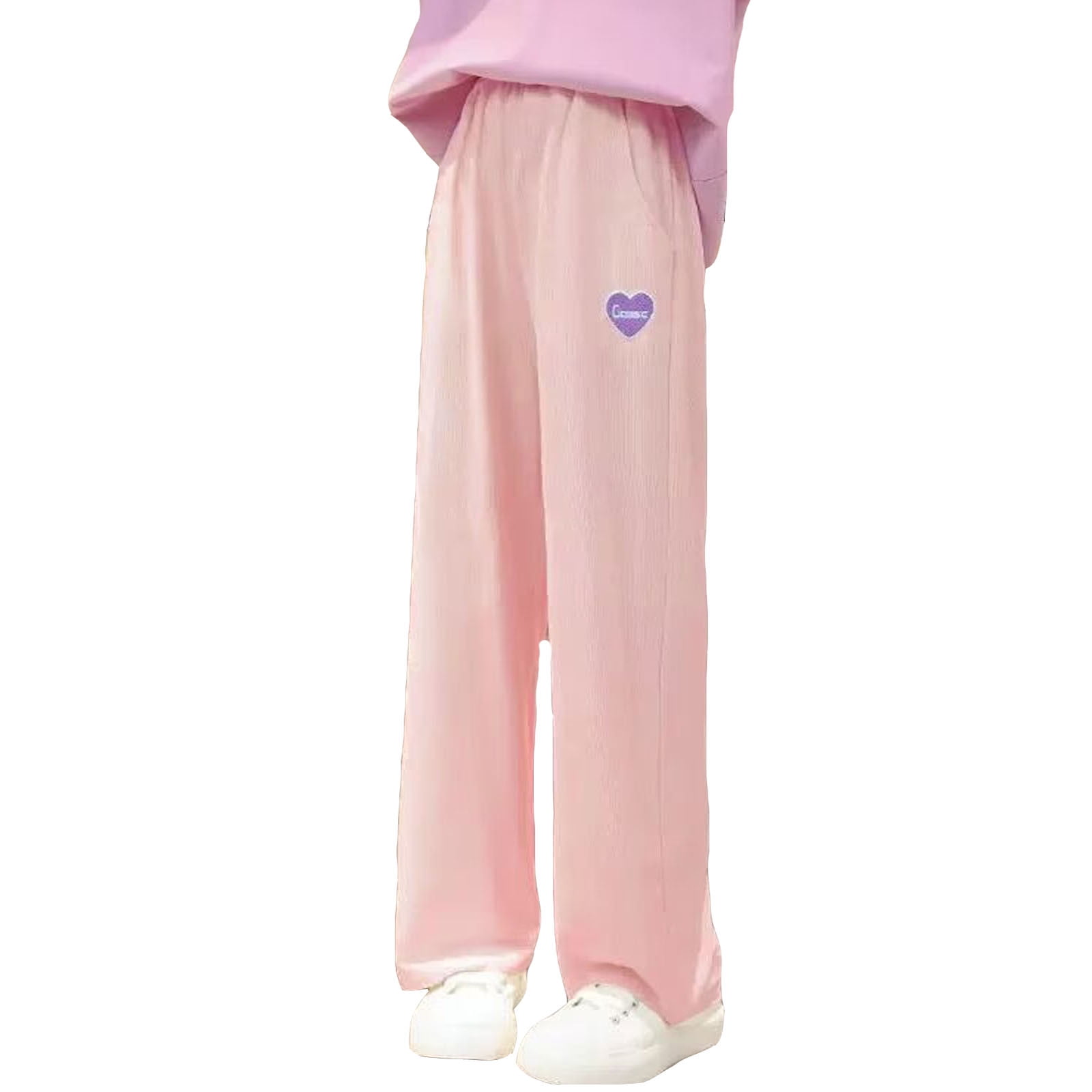 CONFREE Toddler Kids Girls Pants Cartoon Graphic Pant for Girl Elastic ...