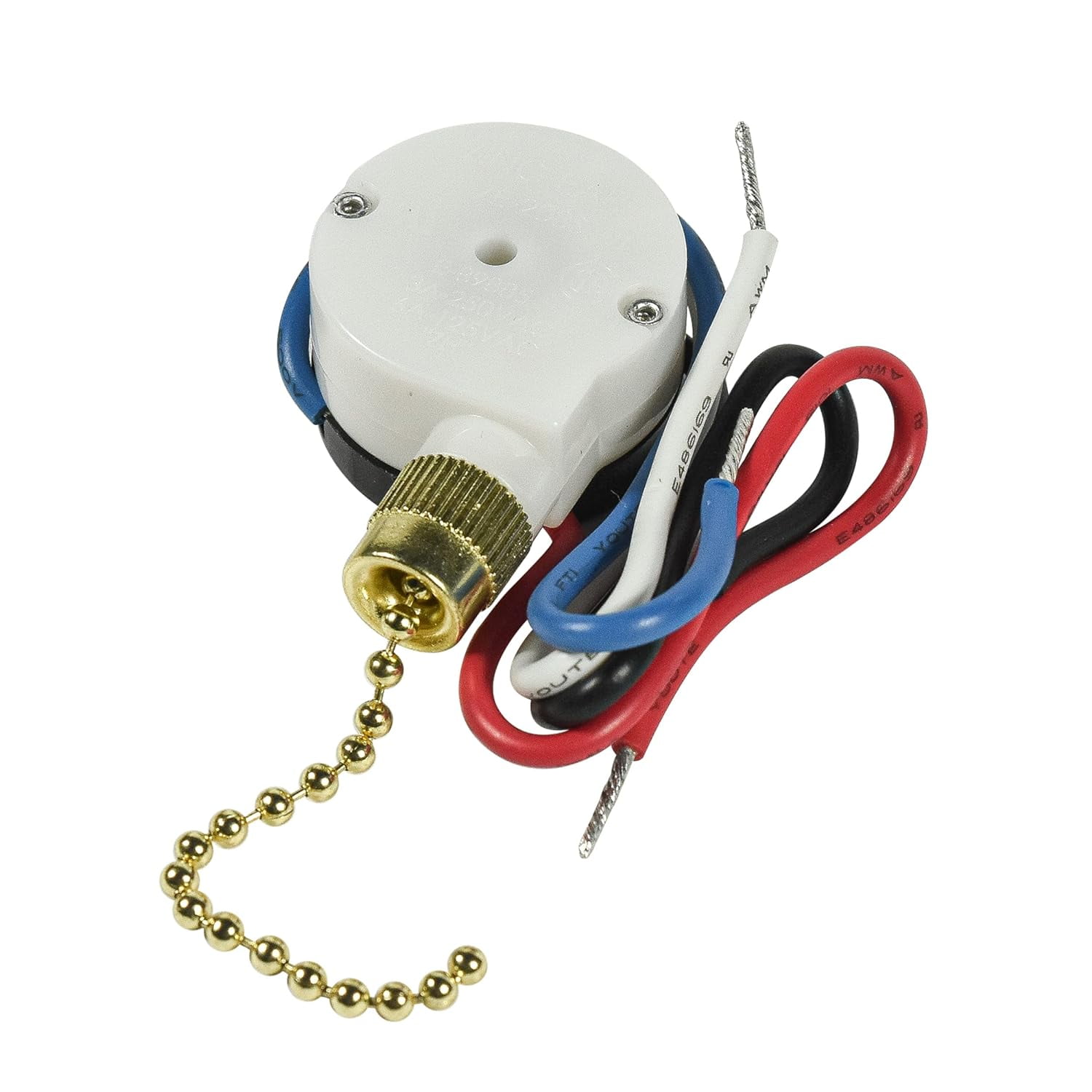 CONG HQRP, 6A, 125VAC, Brass, 3-Speed 4-Wire Ceiling Fan Electrical ...