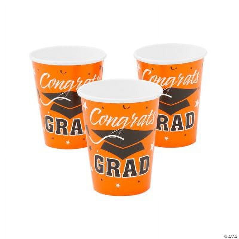 CONGRATS GRAD ORANGE 9OZ CUPS (25PC) - Party Supplies - 25 Pieces ...