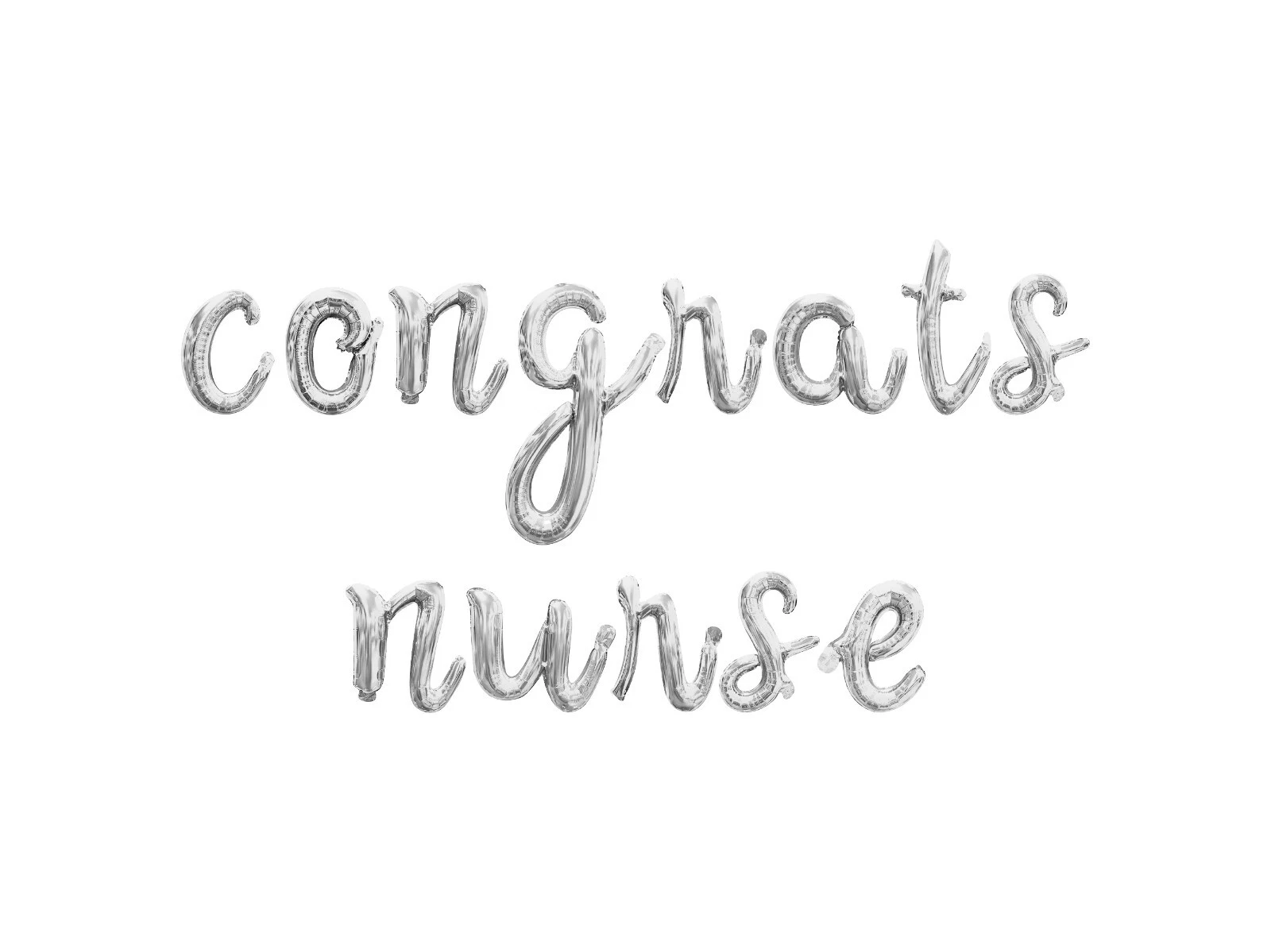 CONGRATS NURSE Cursive Letter Balloon Banner - Graduation Day Party ...