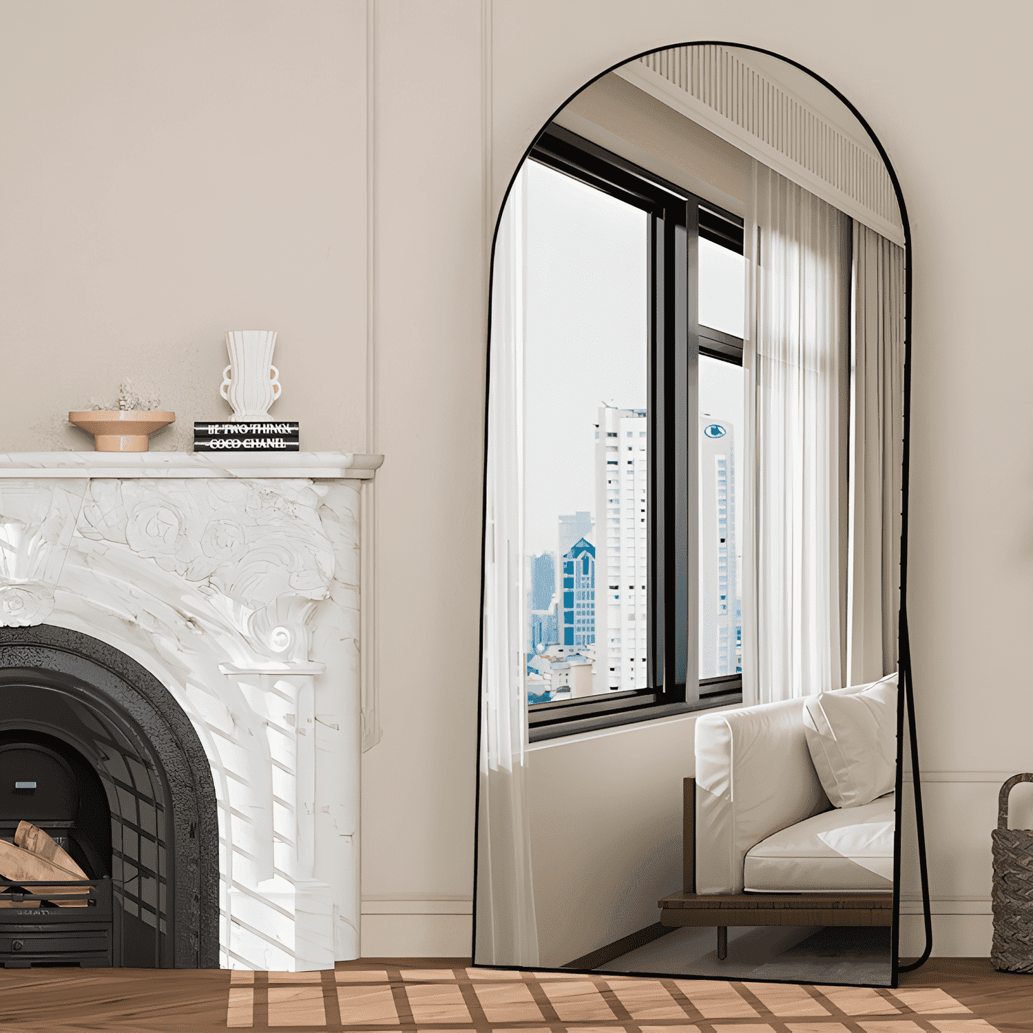 CONGUILIAO Full Length Mirror, 71"x26" Arch Mirror Floor Mirror with ...