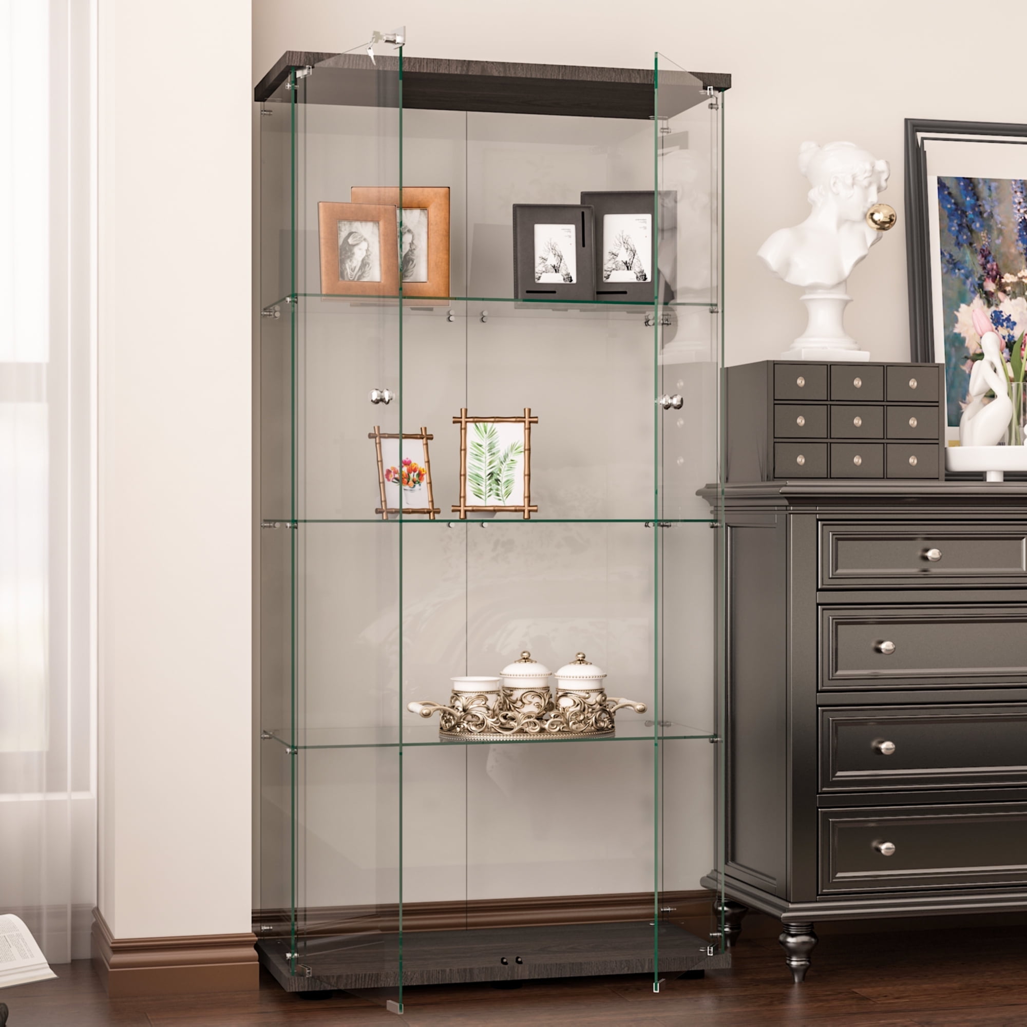 Double door display cabinet store