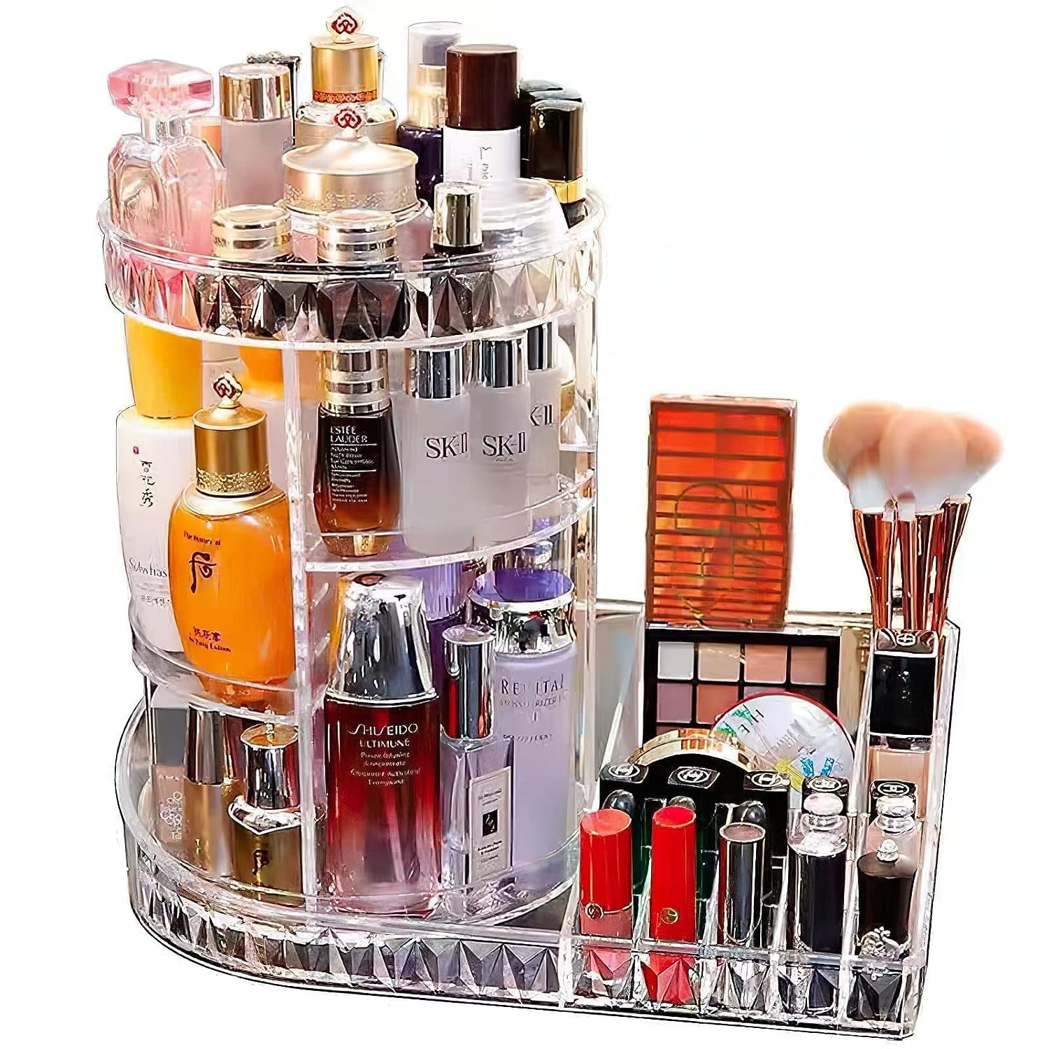 CONHENCI Large Capacity Rotating YPF5 Acrylic 360 Degree Makeup ...