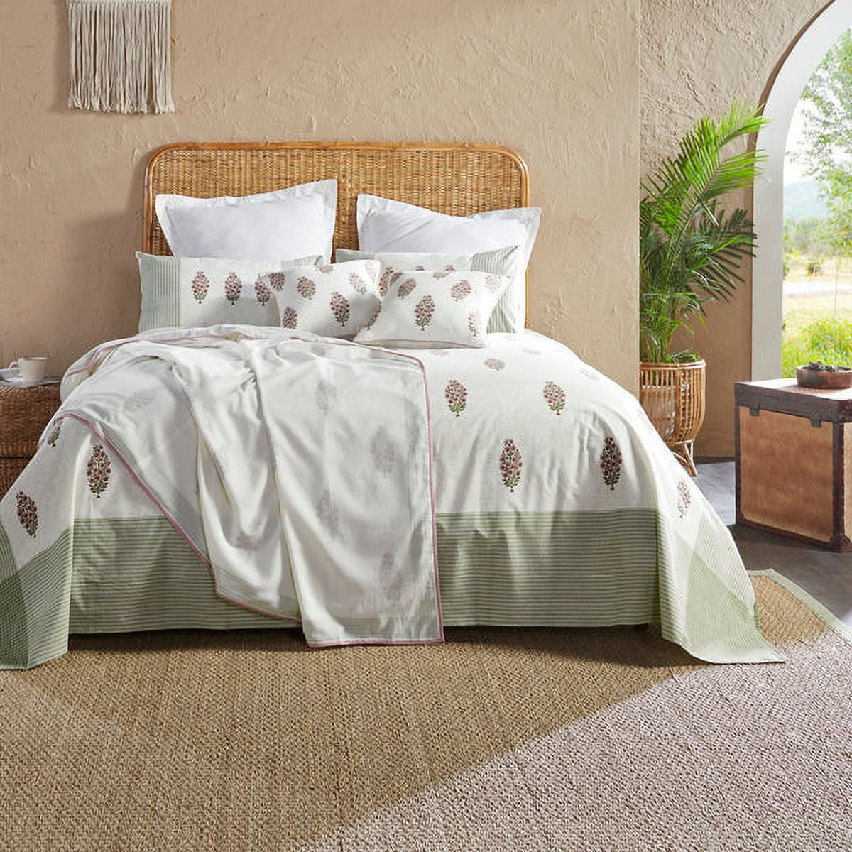 CONIFER BLOCK PRINTED BEDSHEET SET - Walmart.com