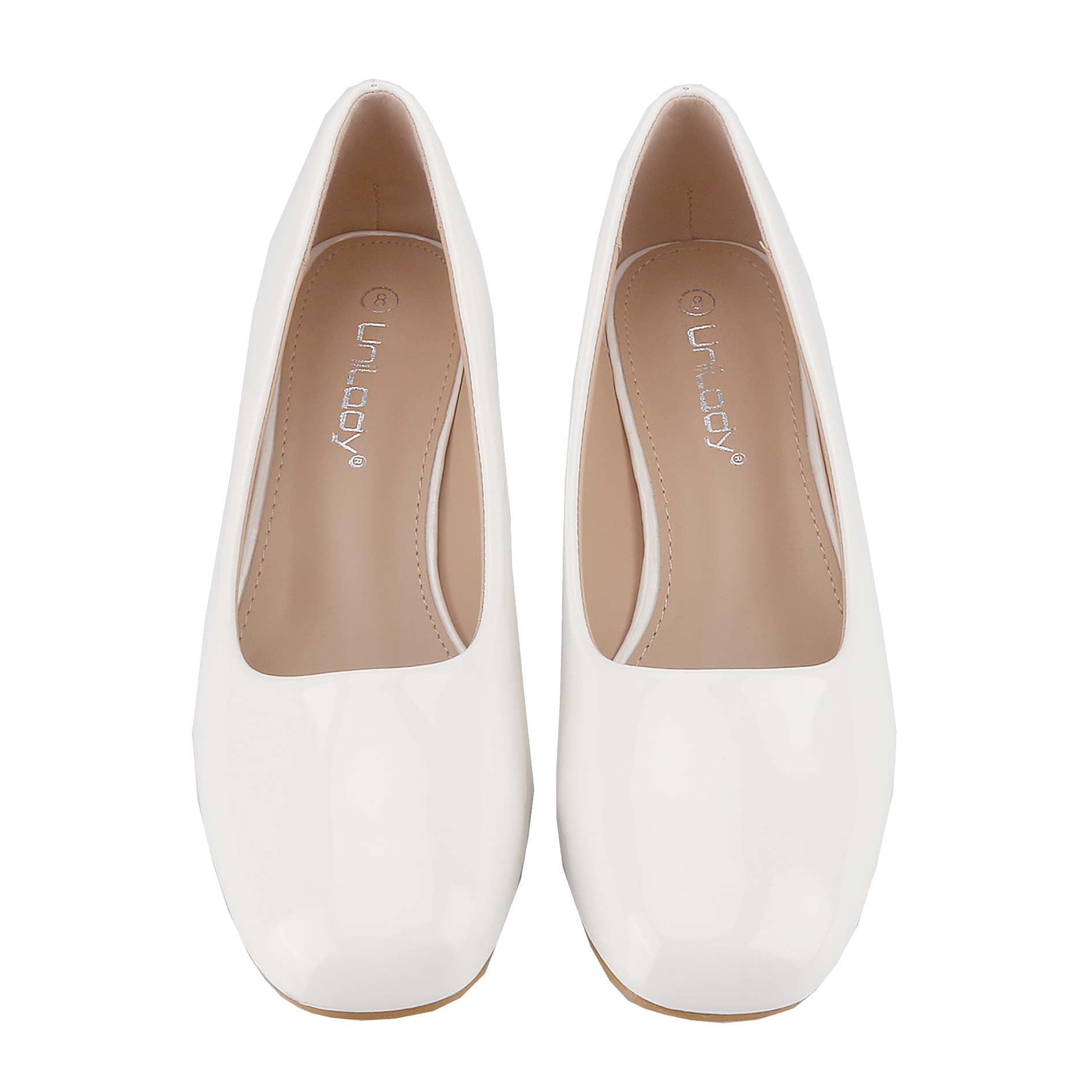 【CONNECTION-2 】Women’s Heels Chunky Block Heels Square Closed Toe Low ...