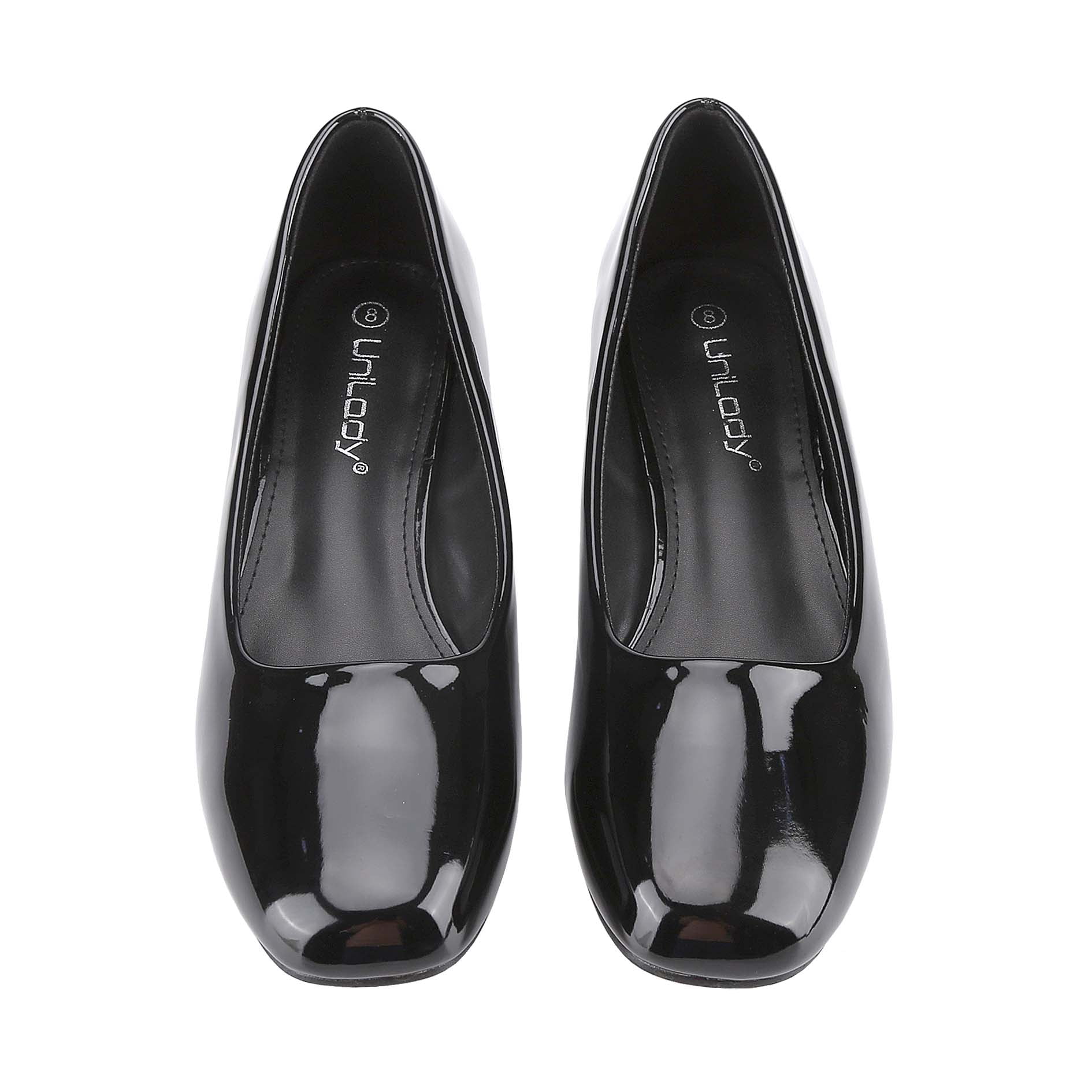 【CONNECTION-2 】Women’s Heels Chunky Block Heels Square Closed Toe Low ...
