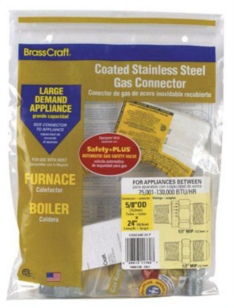 CONNECTOR GAS CSS SS 1/2MIP 24 - Walmart.com