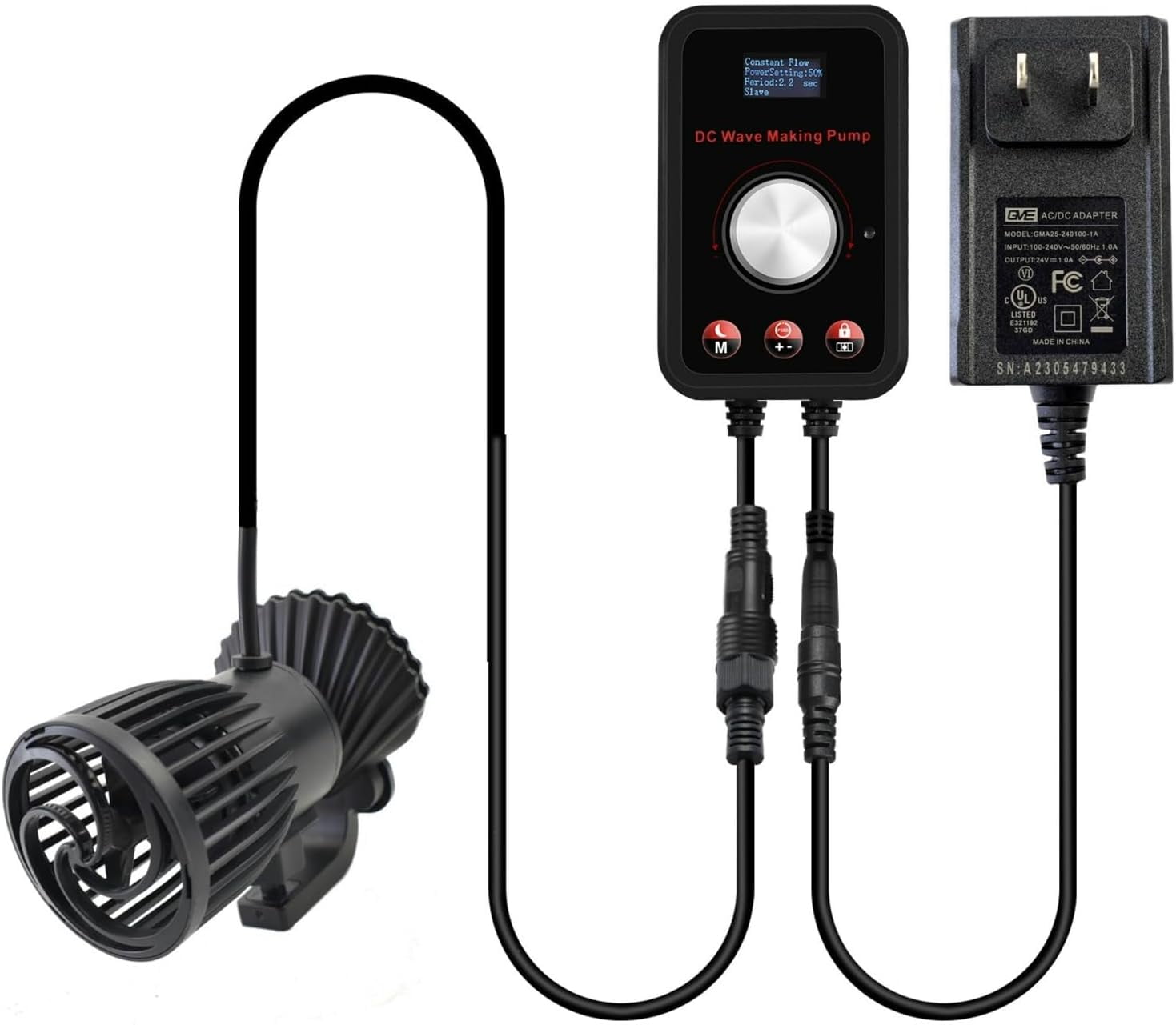 CONQUERALL 660-4700GPH 28W DC 24V Energy Saving Large Flow Wave Maker ...