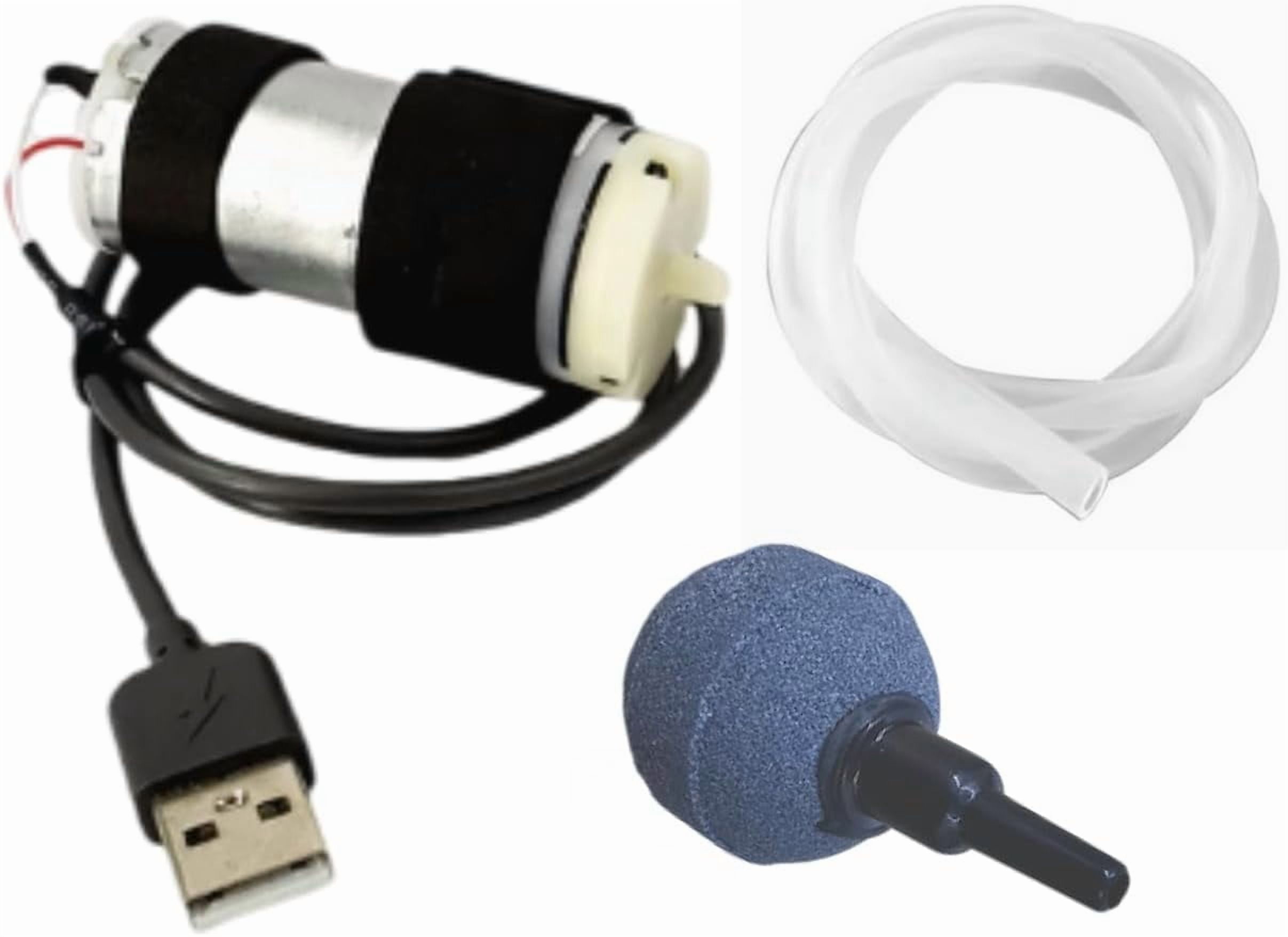 CONQUERALL Portable USB port DC 6V 370 air pump outlet stone hose set ...