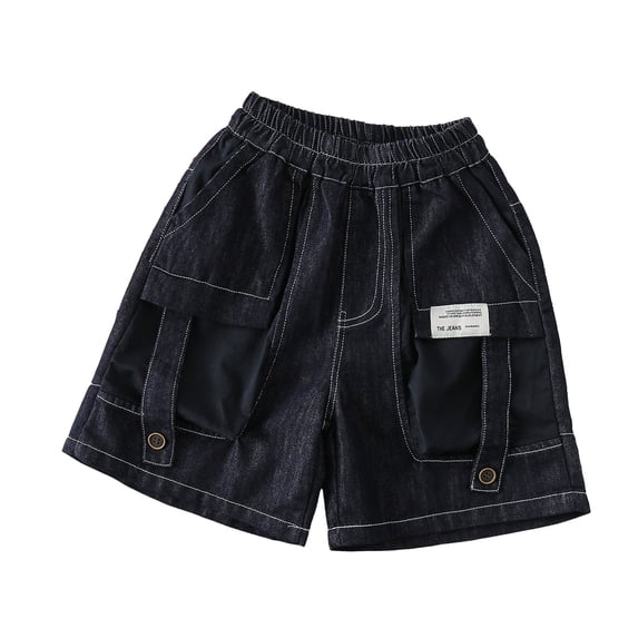 CONROSES Boys Denim Shorts Solid Color Short Jeans for Boy Casual ...