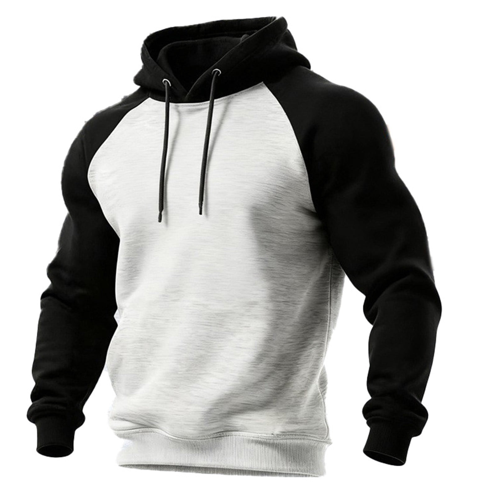 CONROSES Men's Fleece Hoodies Patchwork Color Hoodie for Men Long ...