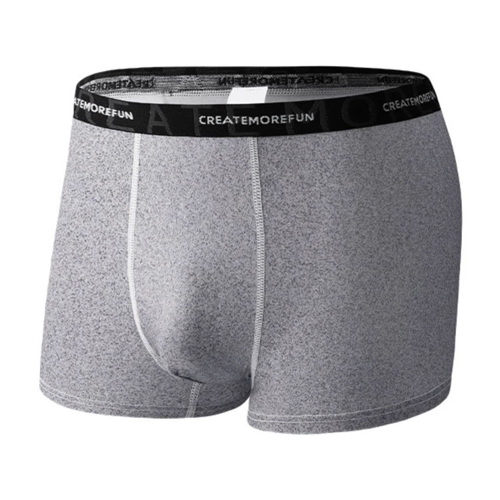 CONROSES Men's Underwear Boxer Briefs Letter Graphic Plus Size Silk ...