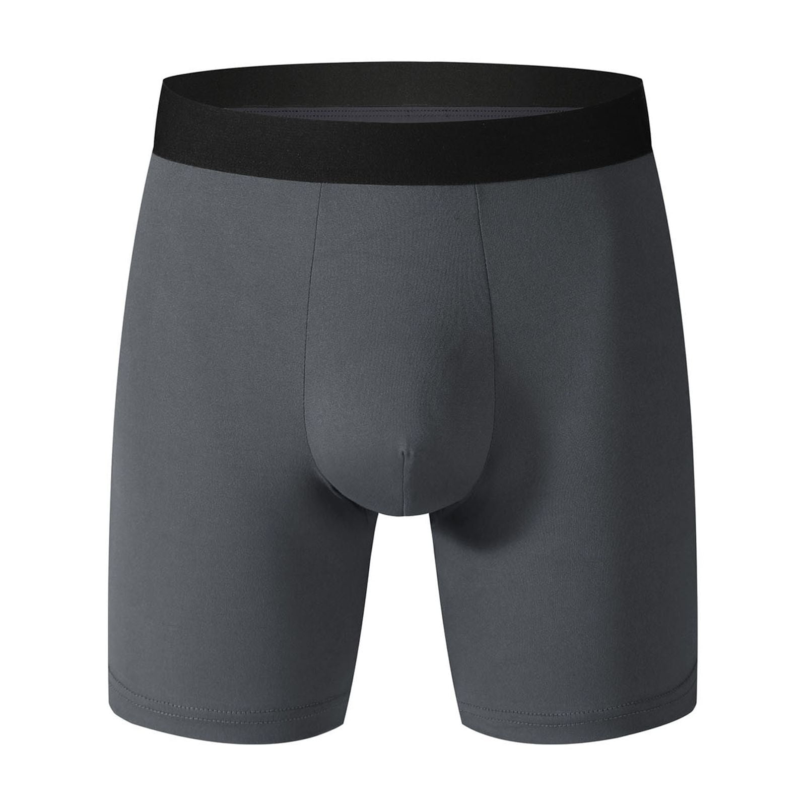 CONROSES Men's Underwear Boxer Briefs Patchwork Color Long Boxer Briefs ...