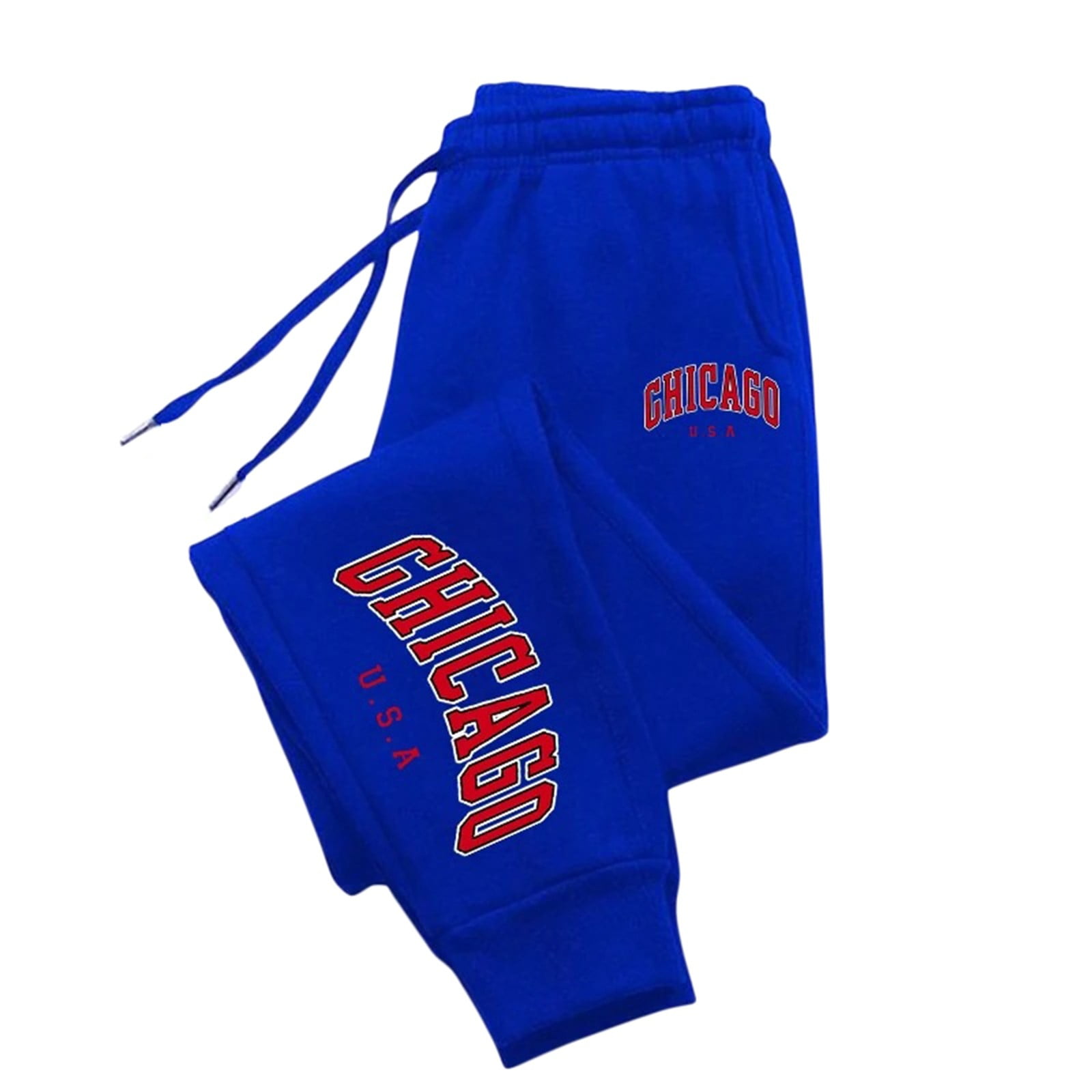 CONROSES Mens Baggy Sweatpants Letter Graphic Pants for Men Casual Wide ...