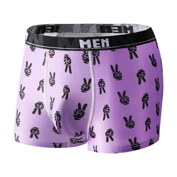 CONROSES Mens Boxer Briefs Casual Graphic Plus Size Silk Boxer Briefs ...